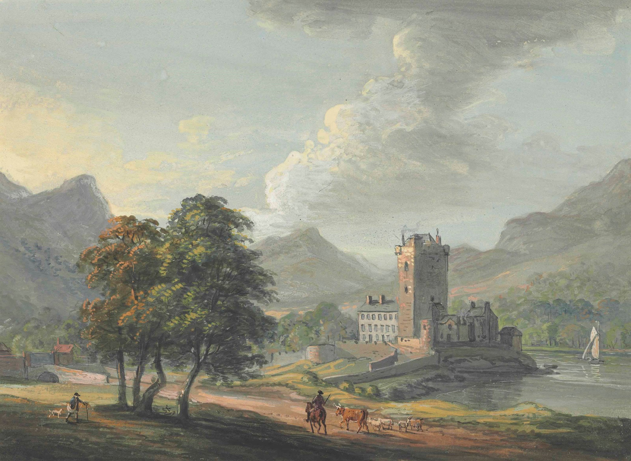 Paul Sandby, R.A. (Nottingham 1731-1809 London), Ross Castle, Killarney ...