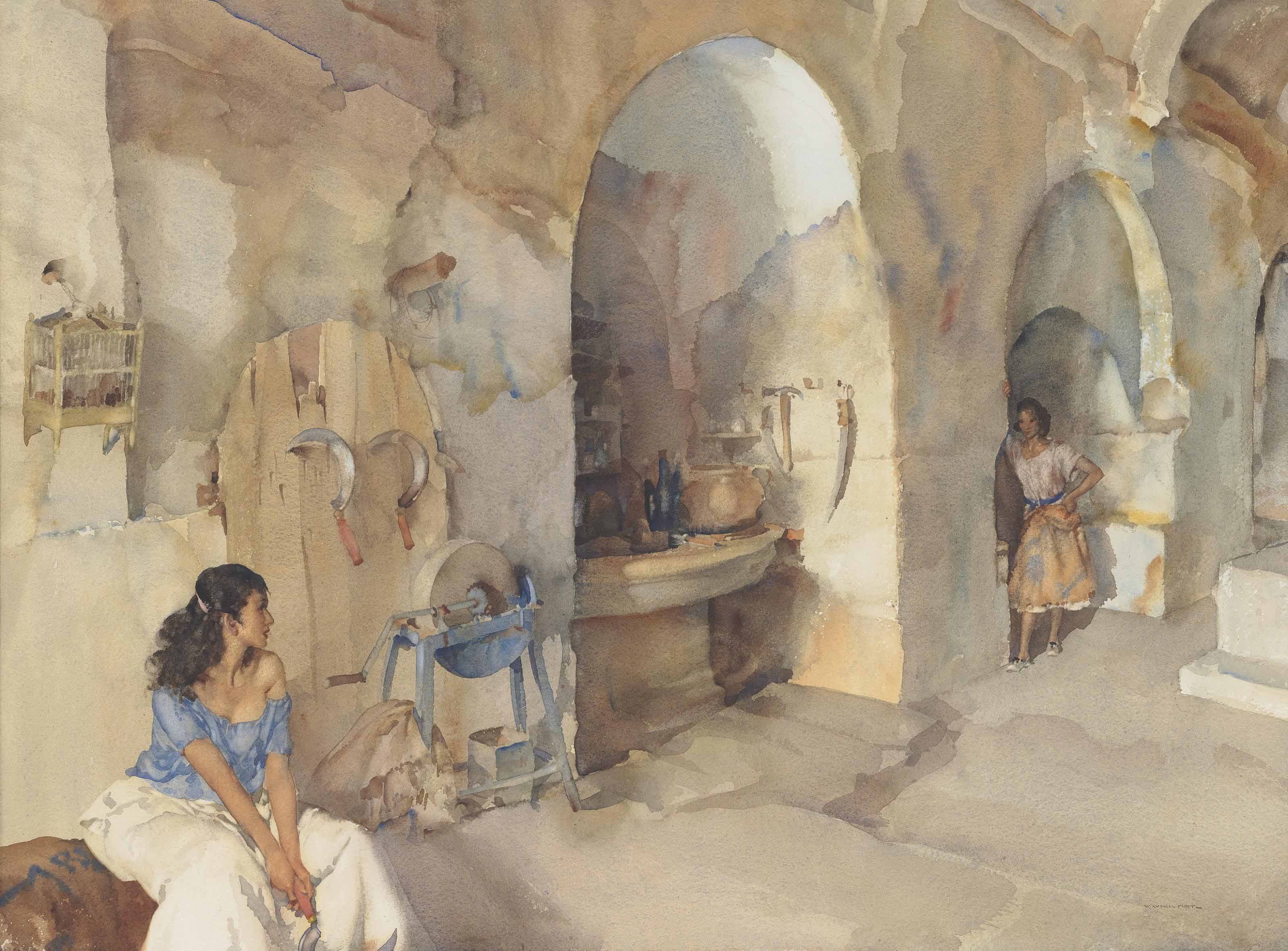 Sir William Russell Flint, R.A., P.R.W.S., R.S.W. (1880-1969) , New ...