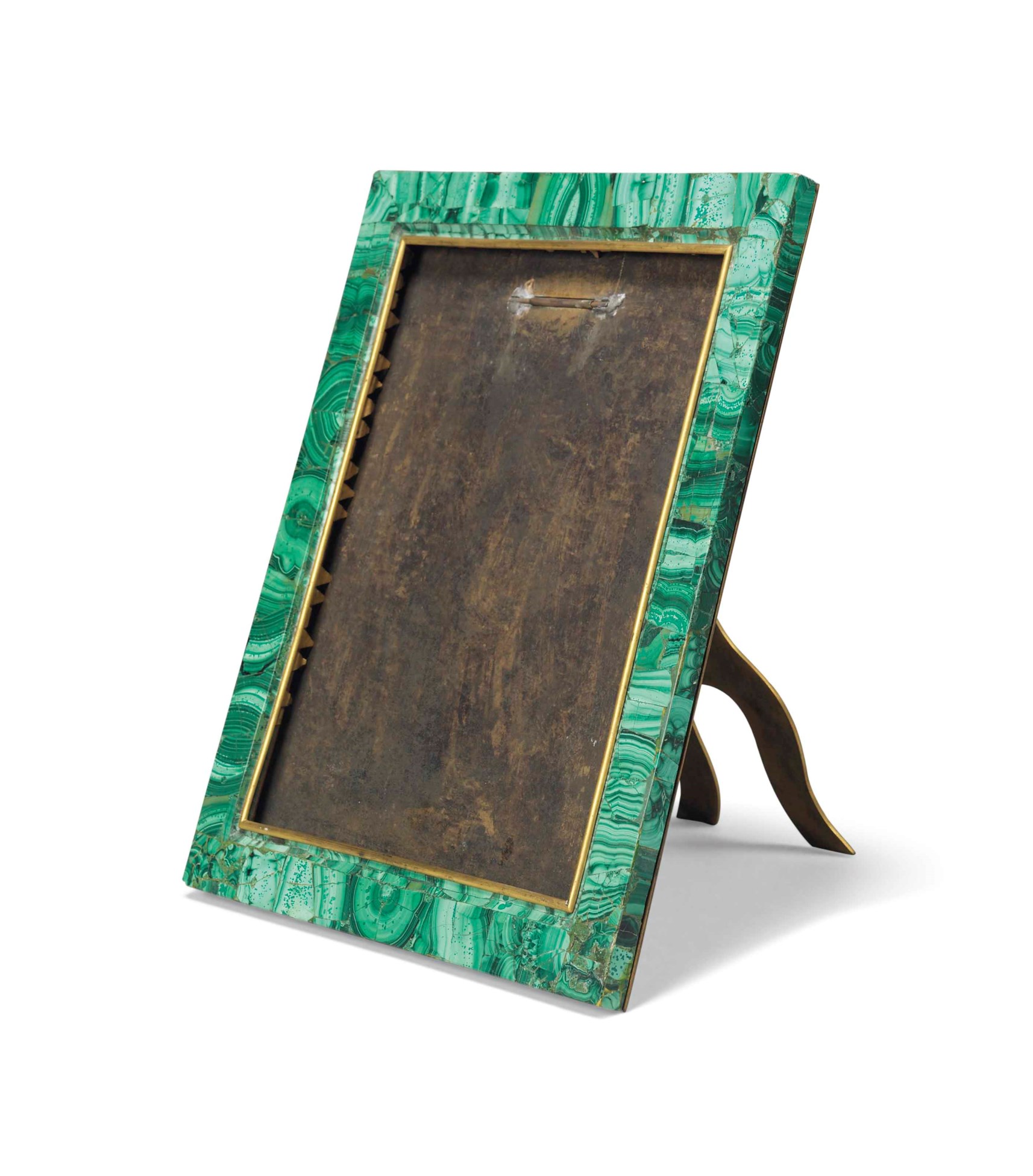 AN ORMOLU-MOUNTED MALACHITE PICTURE FRAME, LATE 19TH CENTURY, POSSIBLY ...