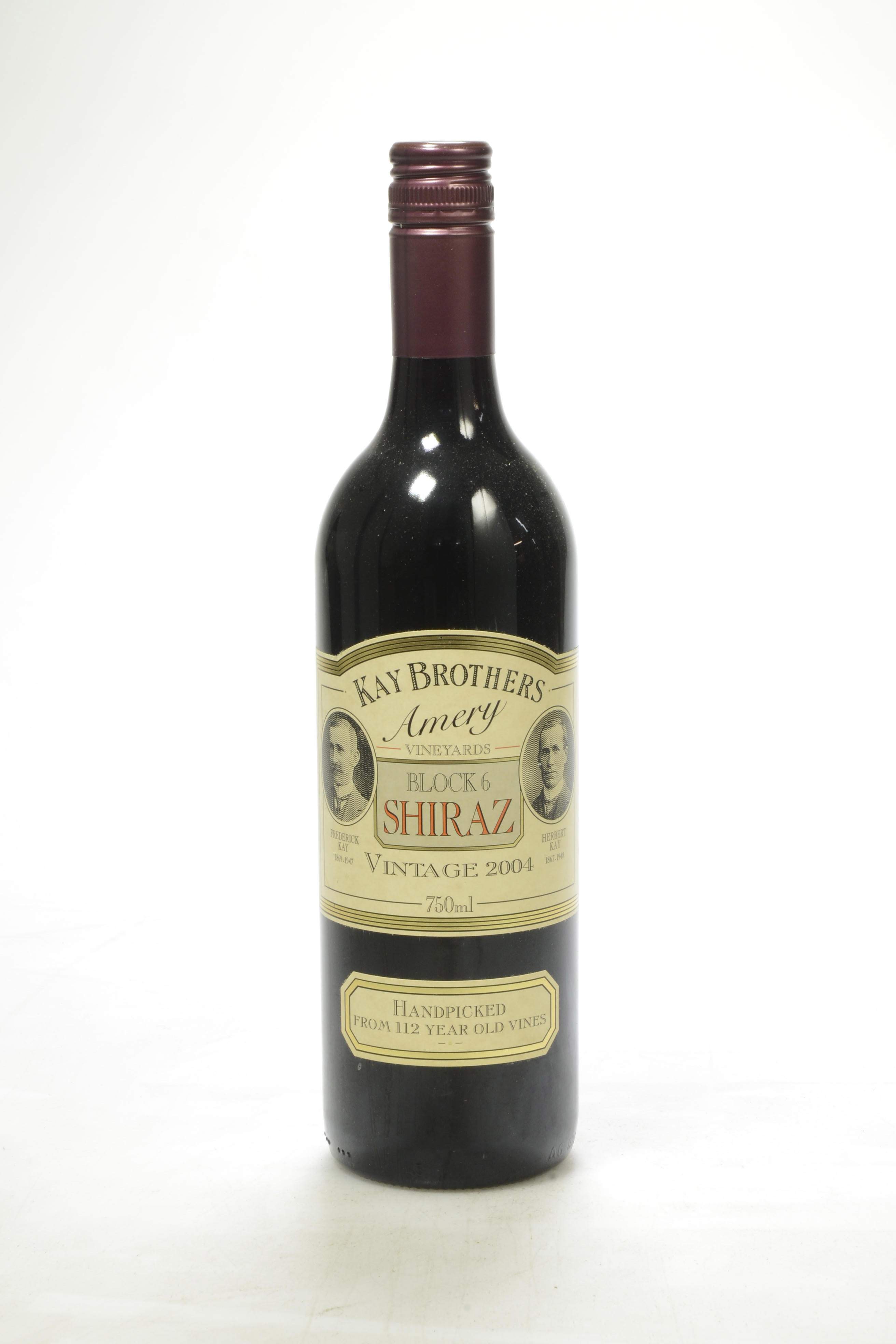Kay Brothers Amery Estate Block 6 Shiraz 2004, McLaren Vale | Christie’s
