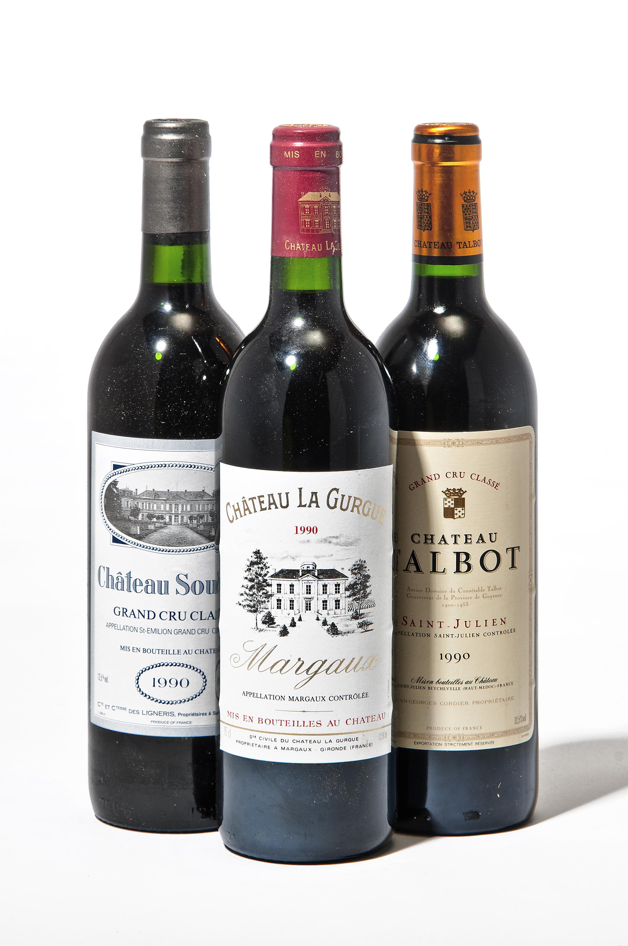 Château La Gurgue, Talbot and Soutard 1990, | Christie’s