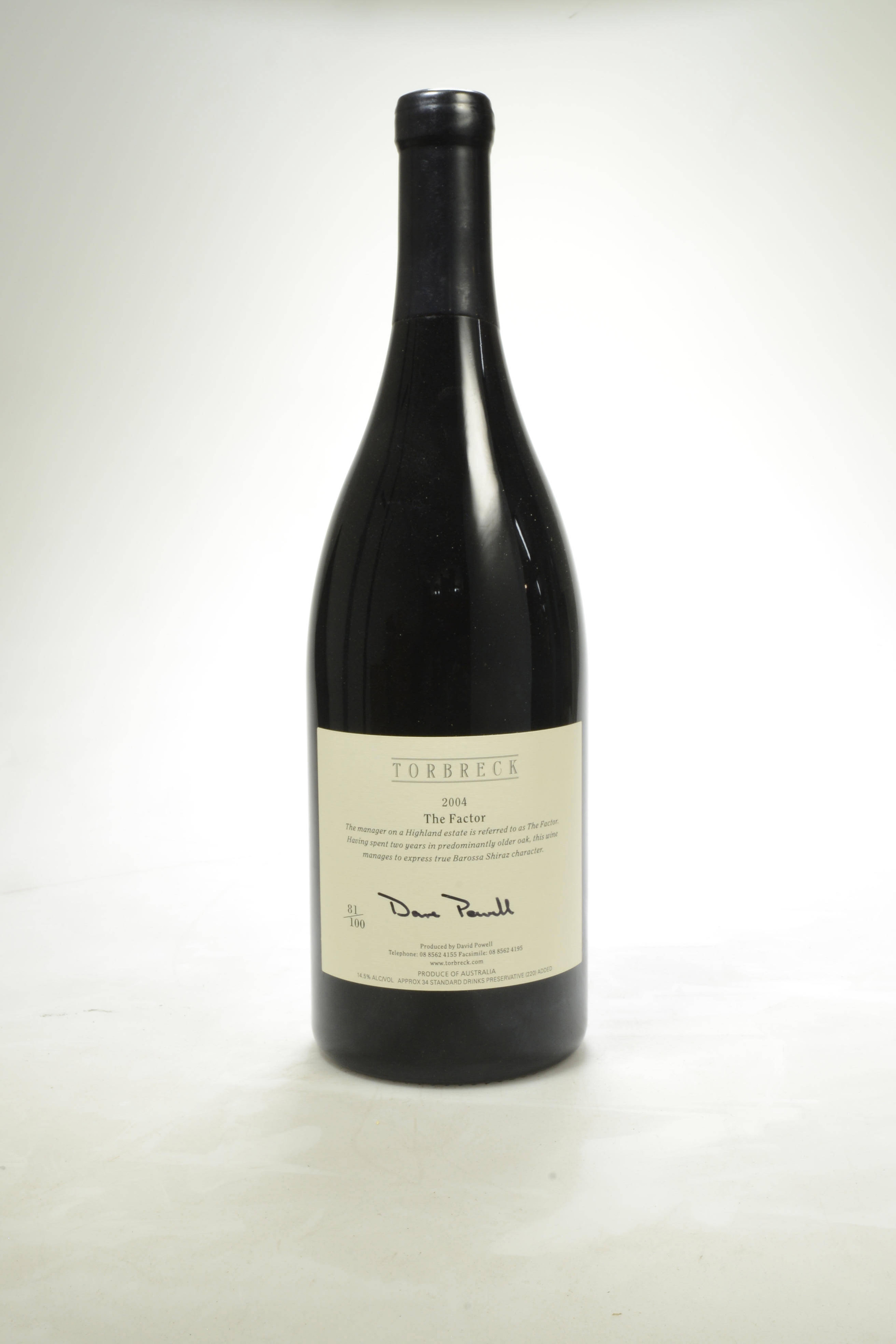 Torbreck, The Factor Shiraz 2004, Barossa Valley | Christie’s