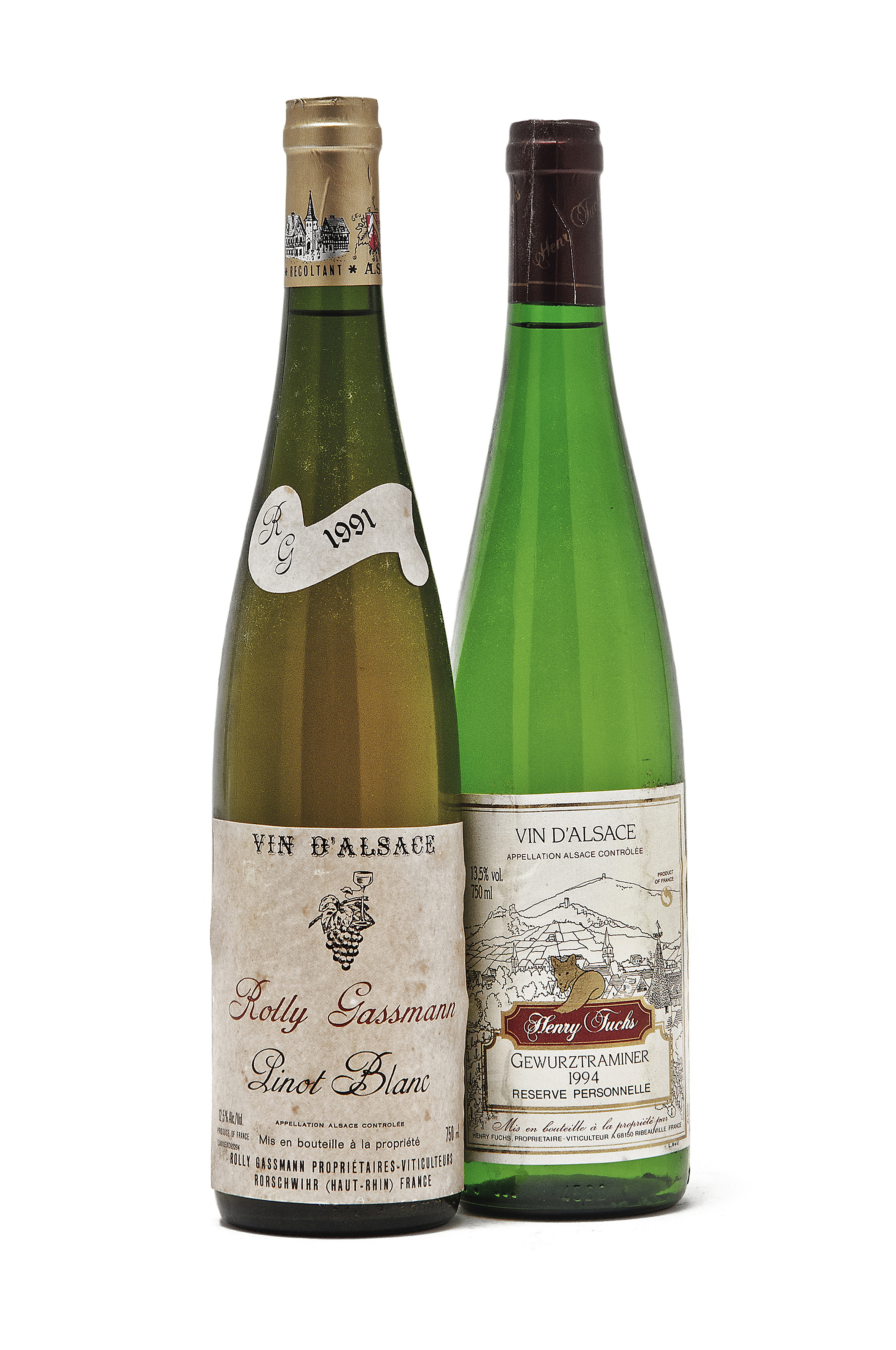 Rolly Gassmann, Pinot Blanc 1991 and Henri Fuchs, Gewürztraminer ...