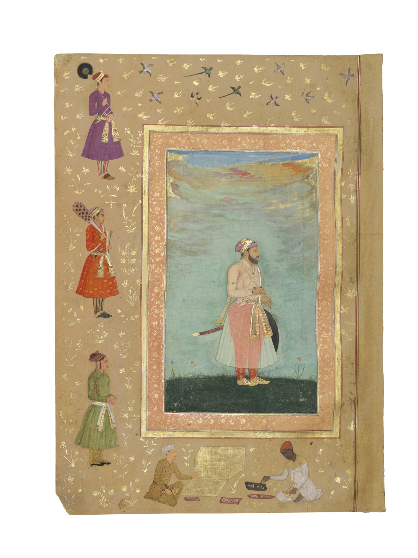 A MUGHAL PRINCE, PROBABLY SHAH SHUJA', THE PORTRAIT CIRCA 1645-50; THE ...