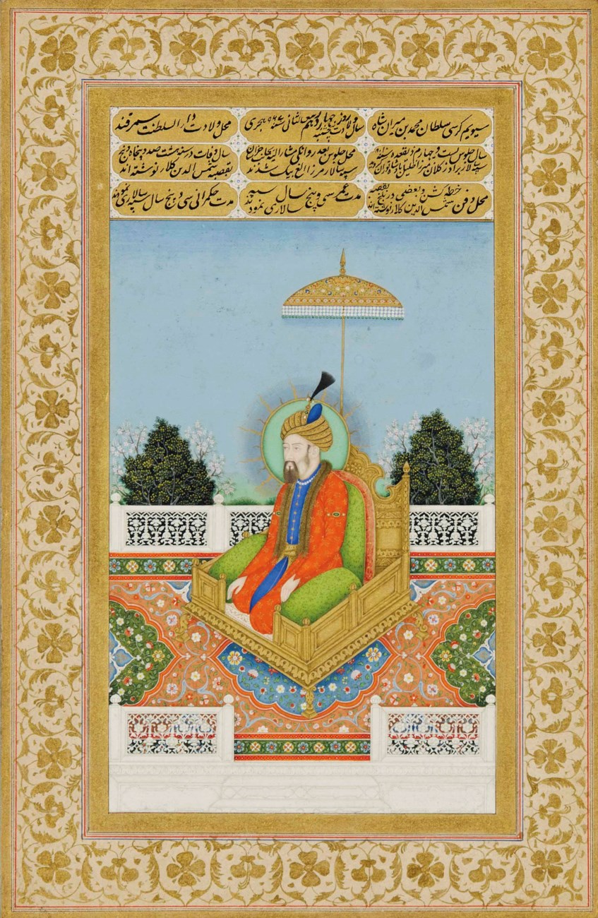 A PORTRAIT OF THE MUGHAL EMPEROR BABUR (R. 1526-30), DELHI, NORTH INDIA ...