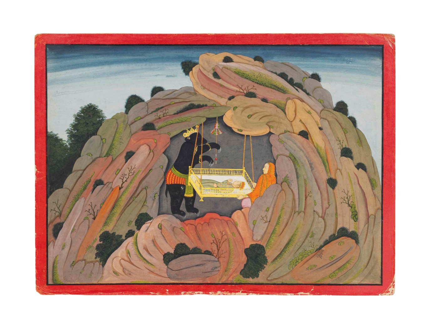 AN ILLUSTRATION TO THE BHAGAVATA PURANA: JAMBAVAN GIVES THE SYAMANTAKA ...