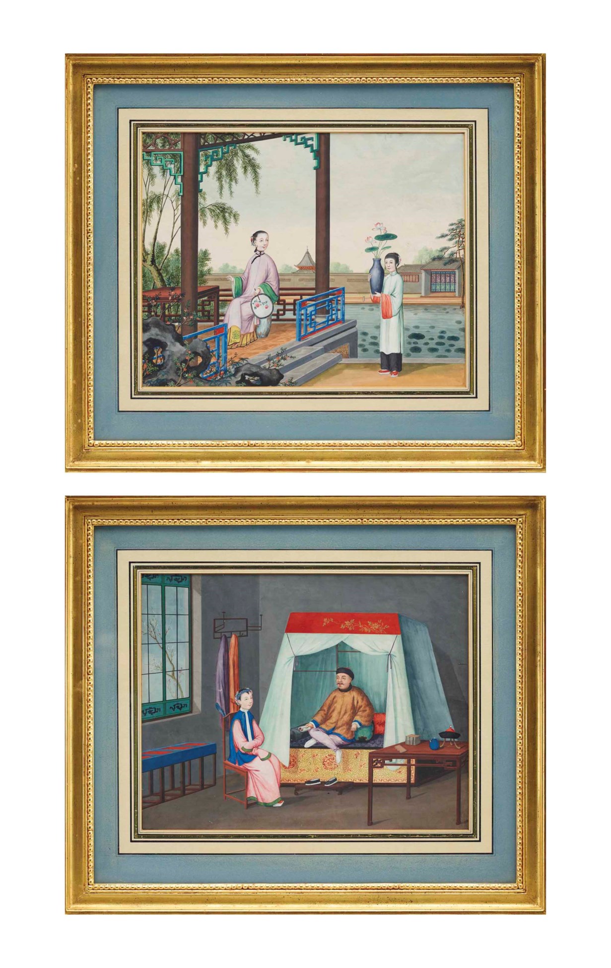 A PAIR OF CHINESE EXPORT PAINTINGS, EARLY 19TH CENTURY | Christie's