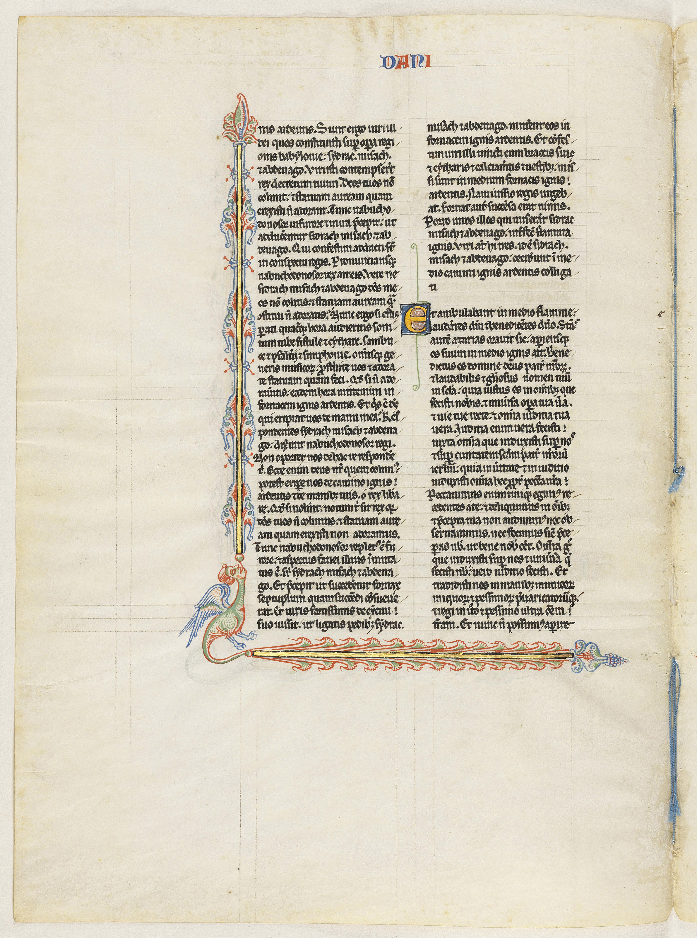 A BIFOLIUM FROM AN ILLUMINATED BIBLE [southern France or Spain, mid ...