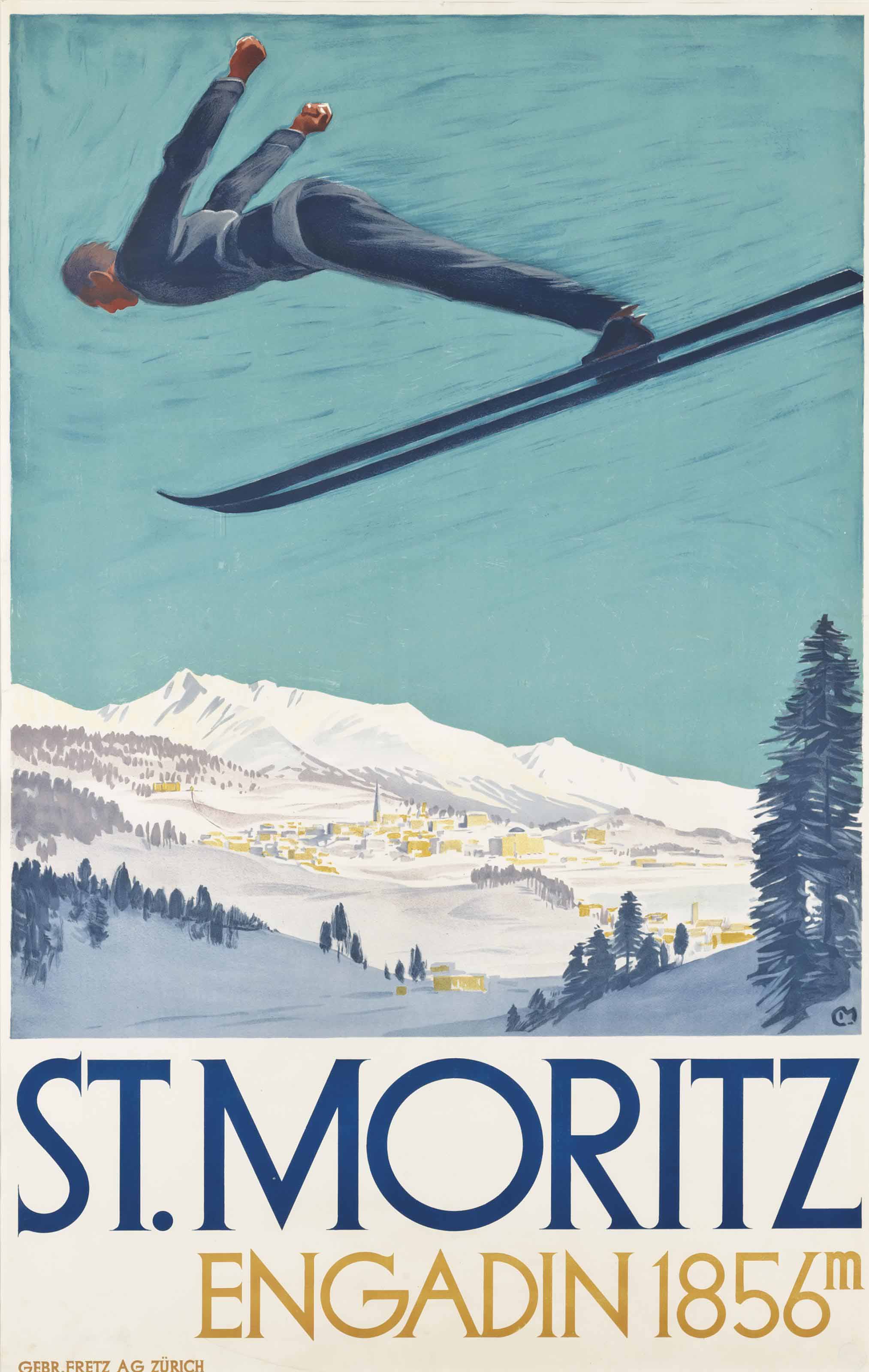 Hugo Laubi (1888-1959), II. OLYMPISCHE WINTERSPIELE, ST. MORITZ ...