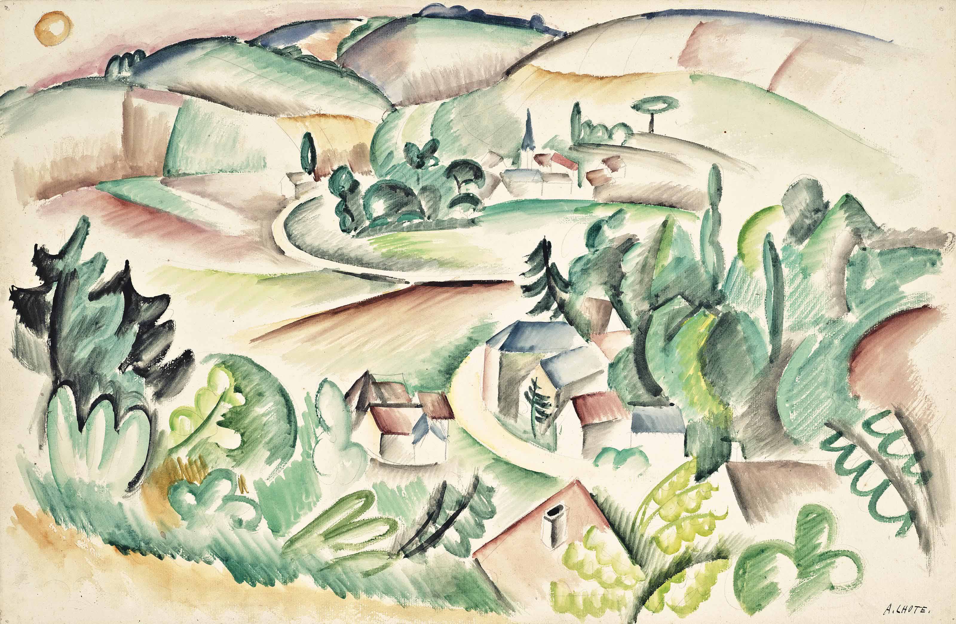 André Lhote (1885-1962) , Paysage vallonné | Christie's
