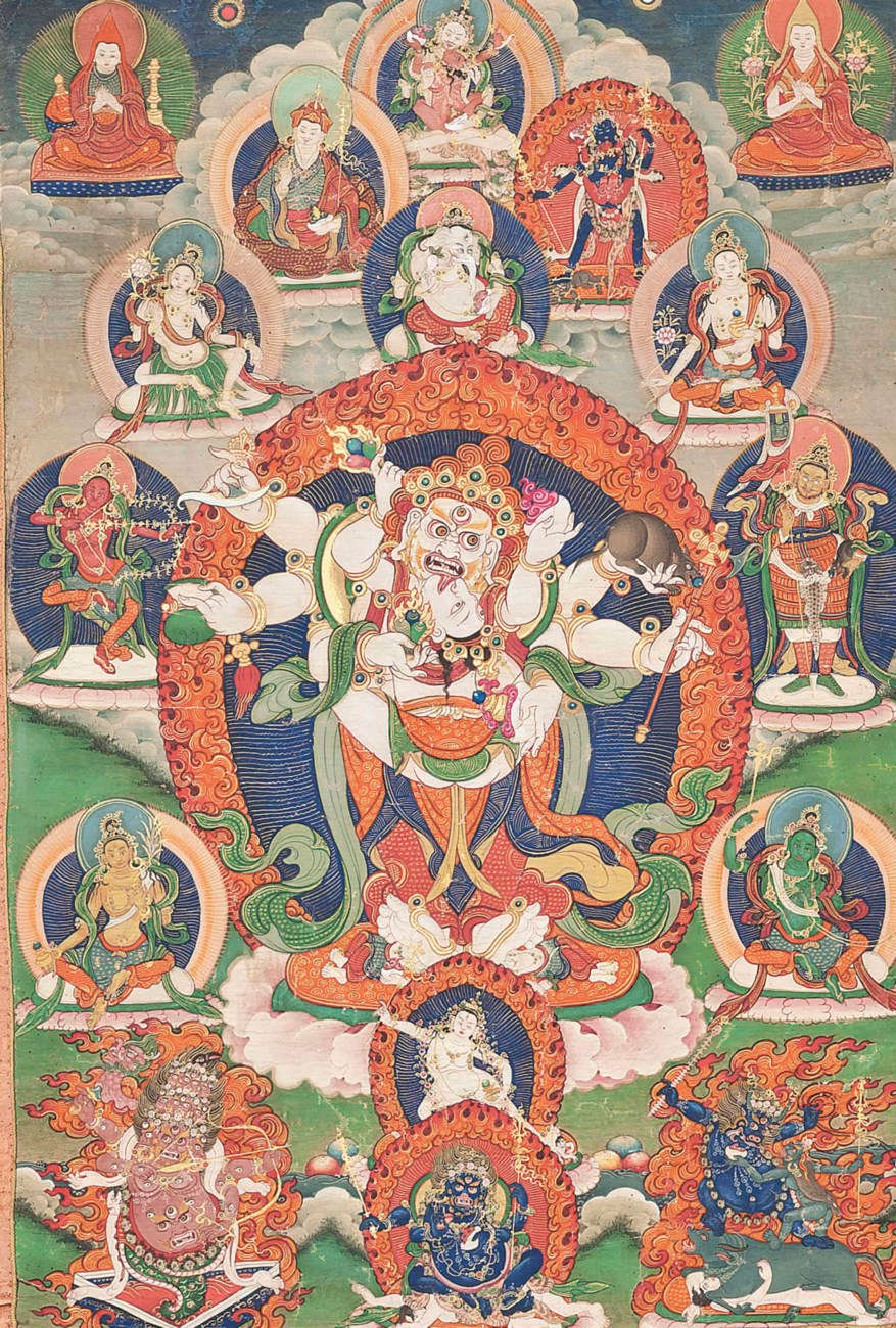 A THANGKA DEPICTING WHITE MAHAKALA, 19TH-20TH CENTURY | Christie's
