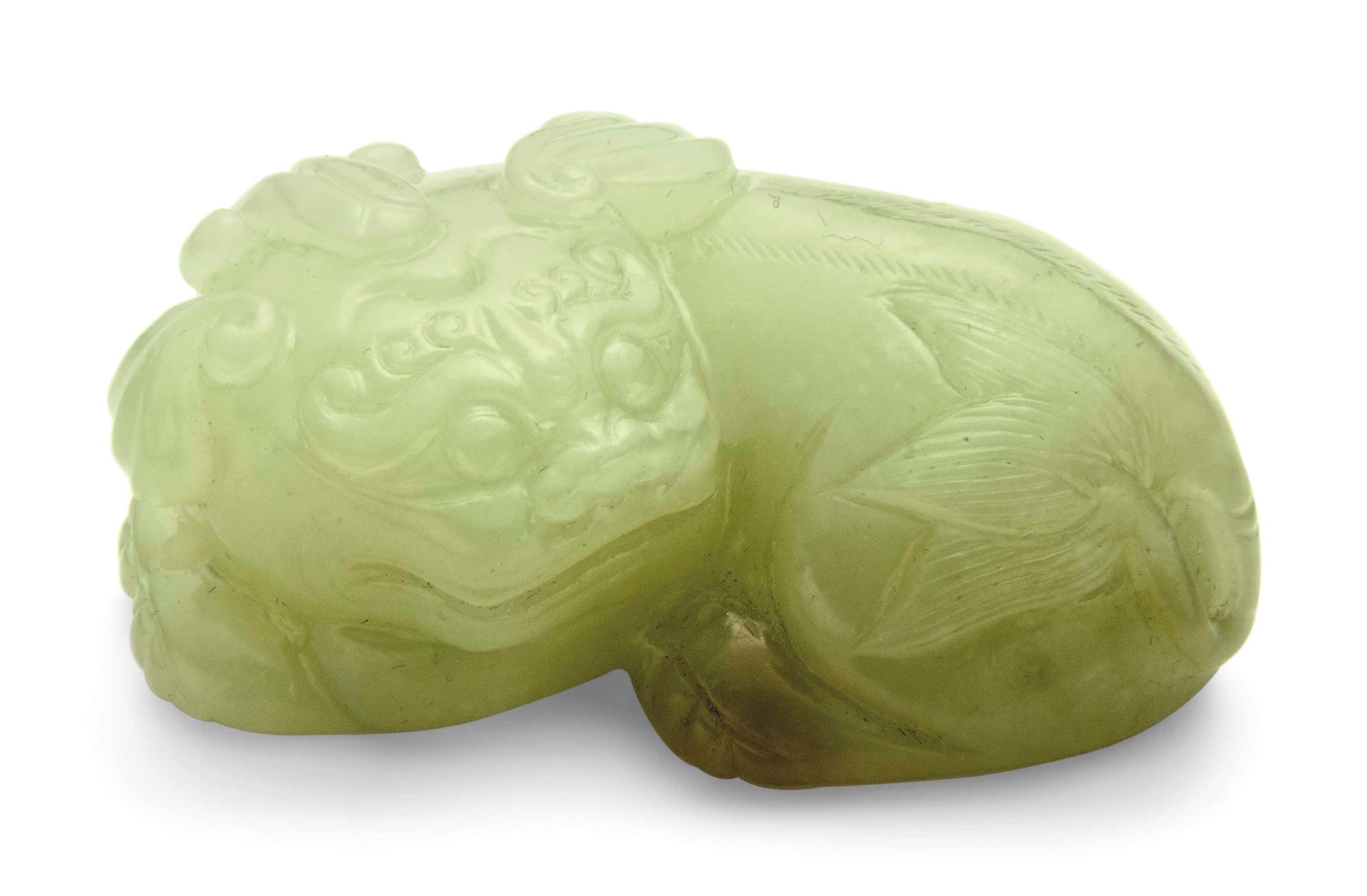 A YELLOW JADE QILIN | Christie's