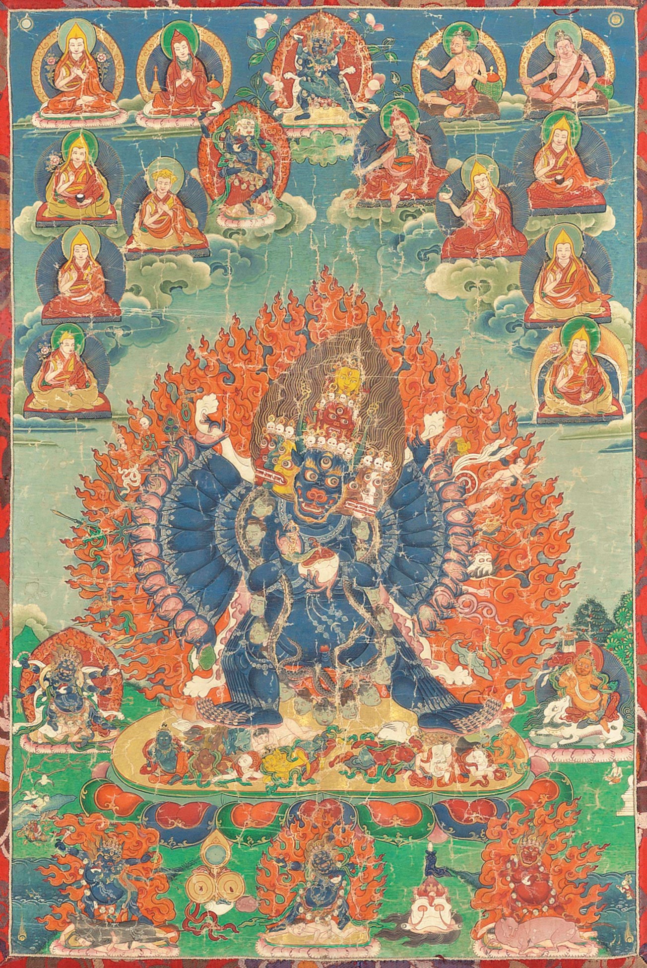 A THANGKA OF YAMANTAKA, EARLY 19TH CENTURY | Christie's