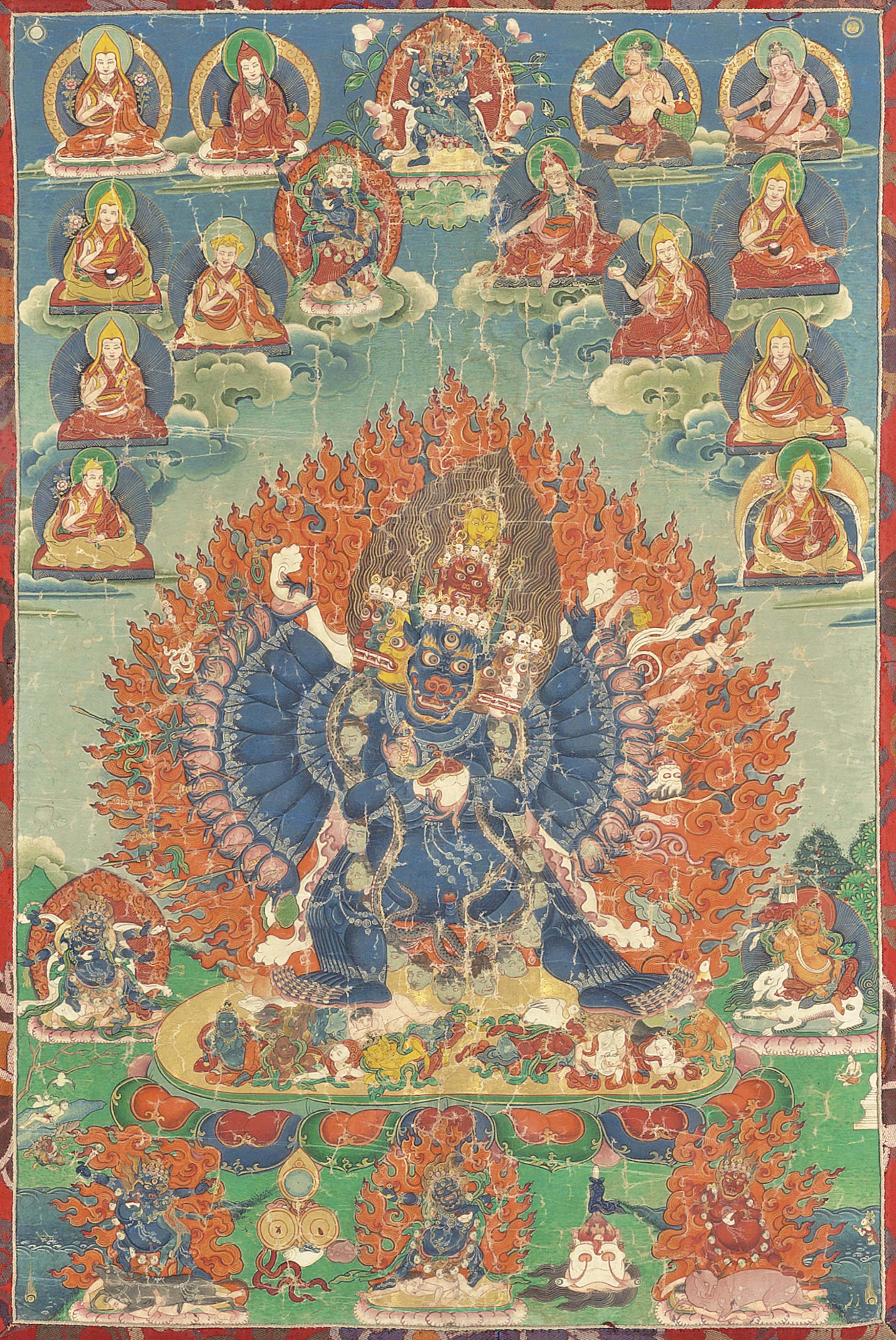 A THANGKA OF YAMANTAKA