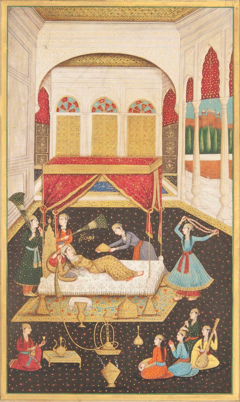 NUR JAHAN AT EASE IN THE ZENANA, NORTH INDIA, LATE 19TH CENTURY ...