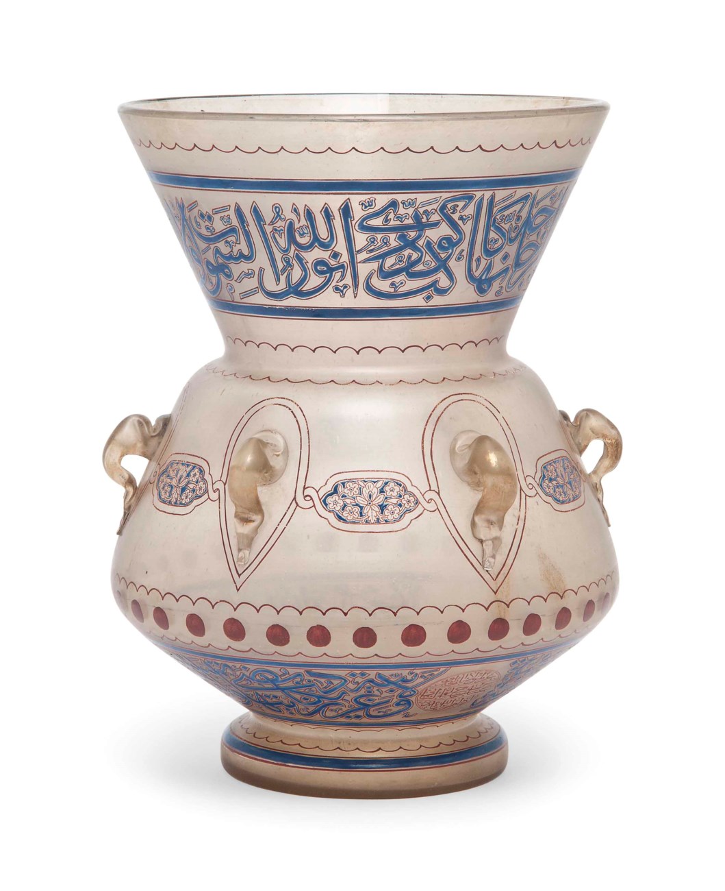 AN ENAMELLED GLASS MOSQUE LAMP IN THE NAME OF 'ABBAS HILMI PASHA, EGYPT ...