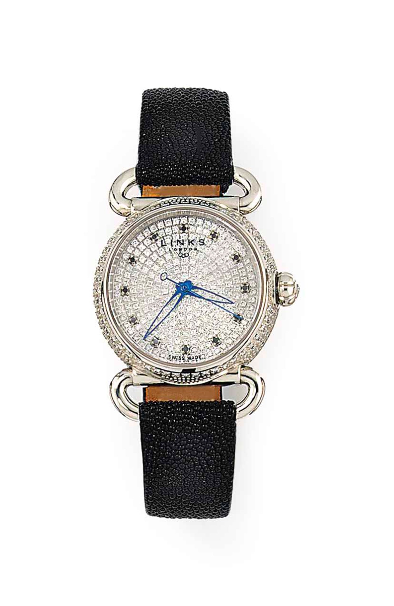 A stainless steel diamond and coloured diamond quartz wristwatch, by ...