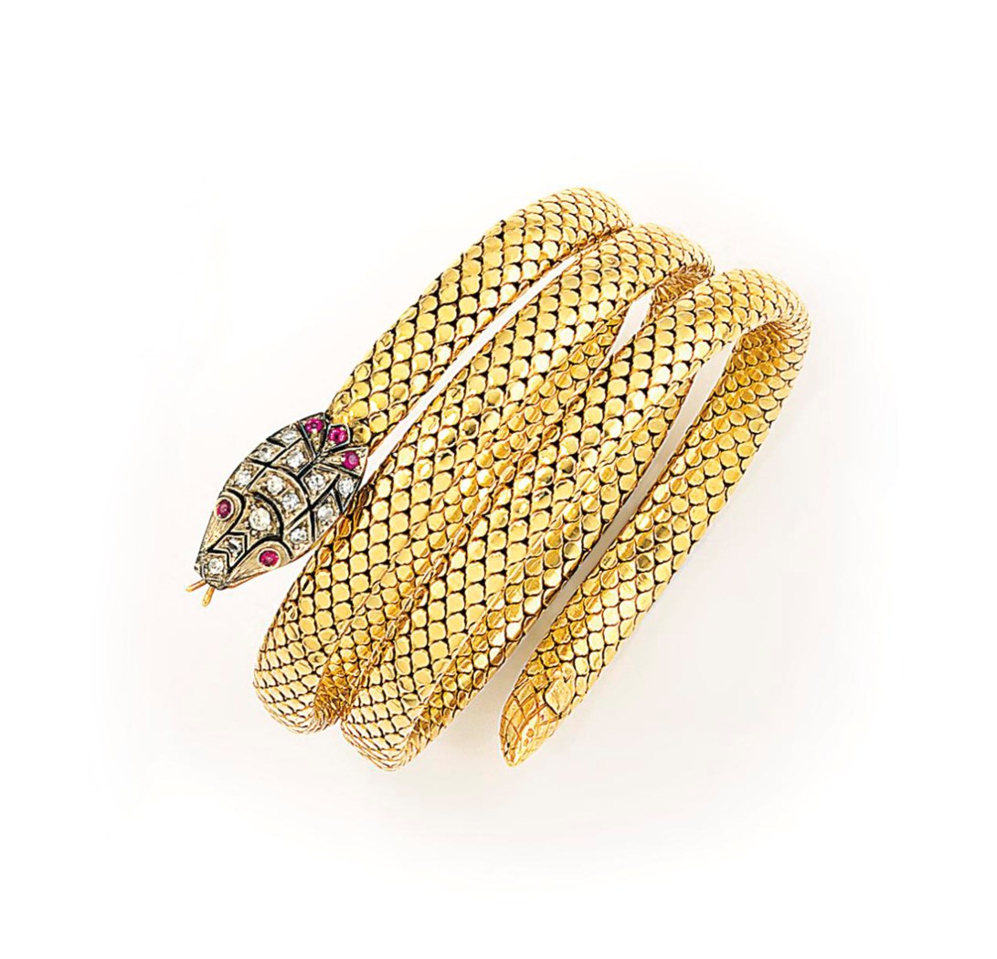 A ruby and diamond ‘serpent’ bracelet | Christie's