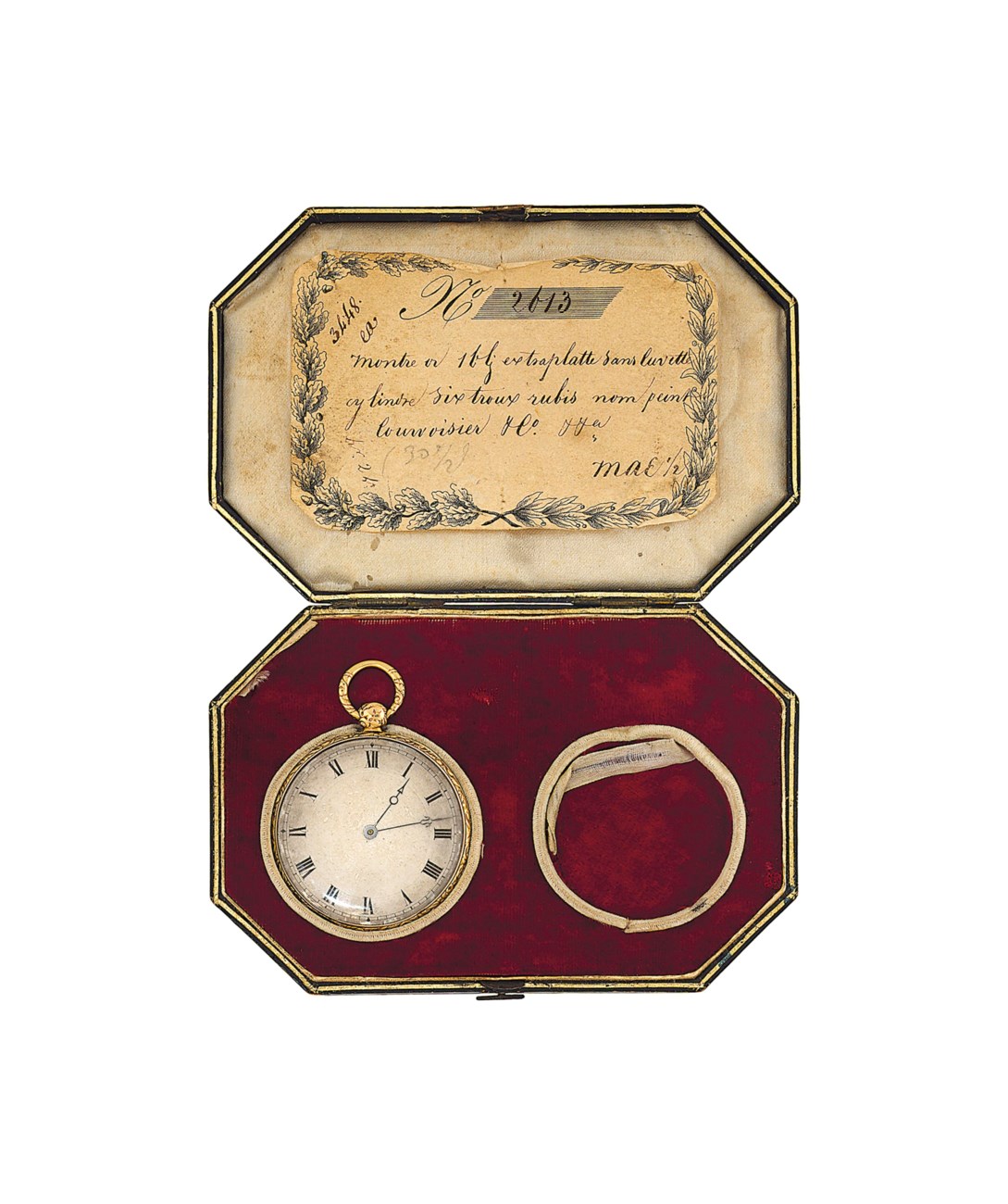 An early 19th century gold open face pocket watch, by Courvoisier & Co ...