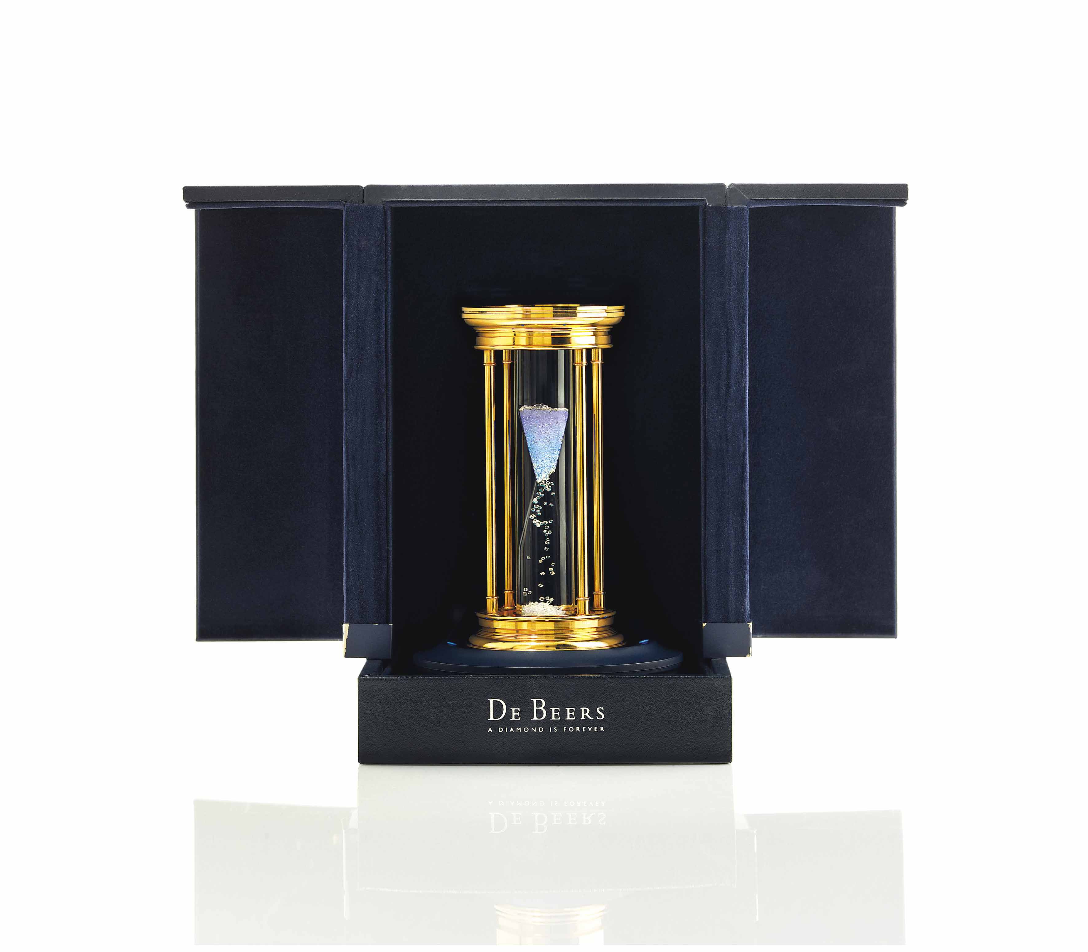 A limited edition diamond hourglass, by De Beers