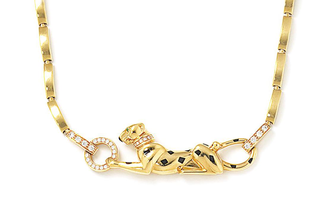 A diamond-set 'Panther' necklace, by Cartier