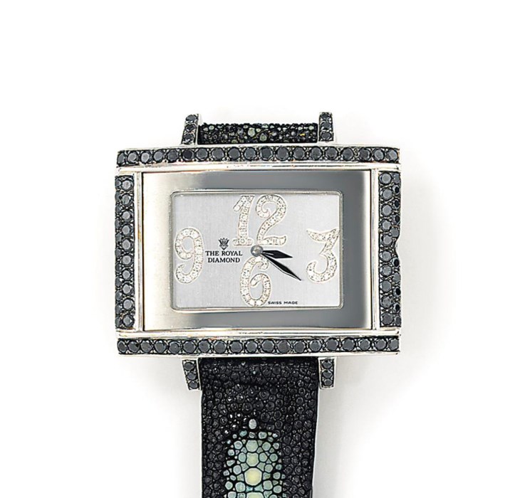 A stainless steel, diamond and coloured diamond 'Madison' quartz ...