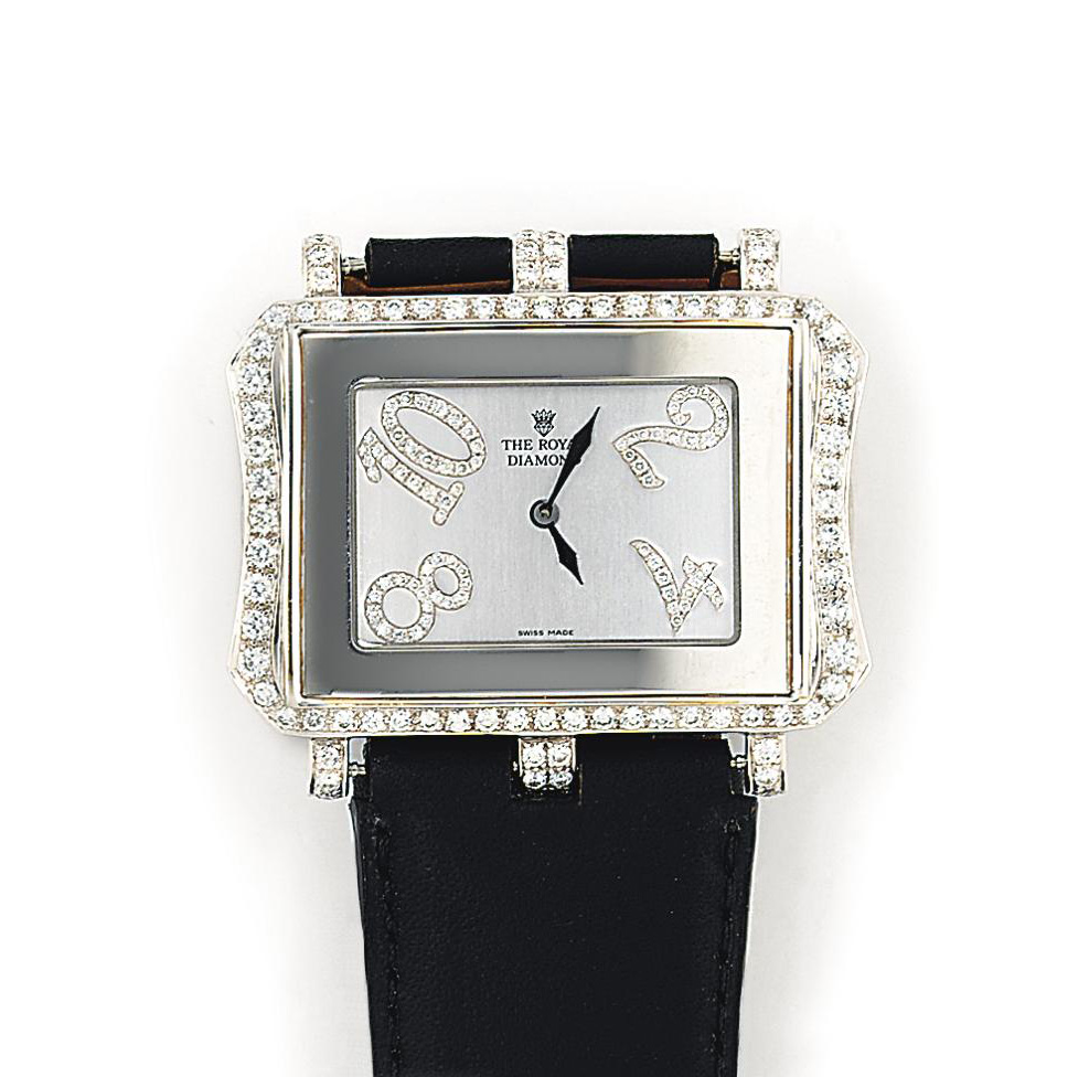 A stainless steel diamond-set 'Madison' quartz wristwatch, by The Royal ...
