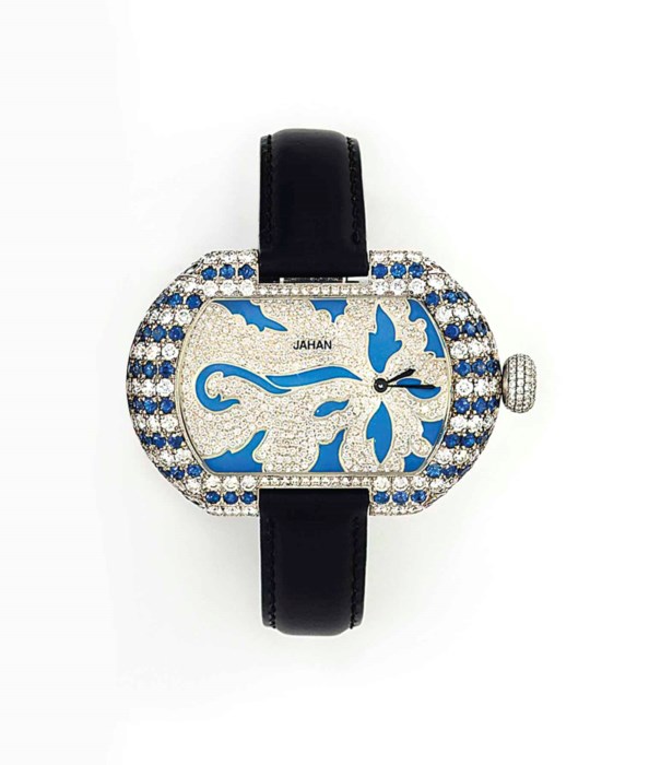 A GEM-SET 'OFFSET' QUARTZ WRISTWATCH, BY JAHAN | Christie's