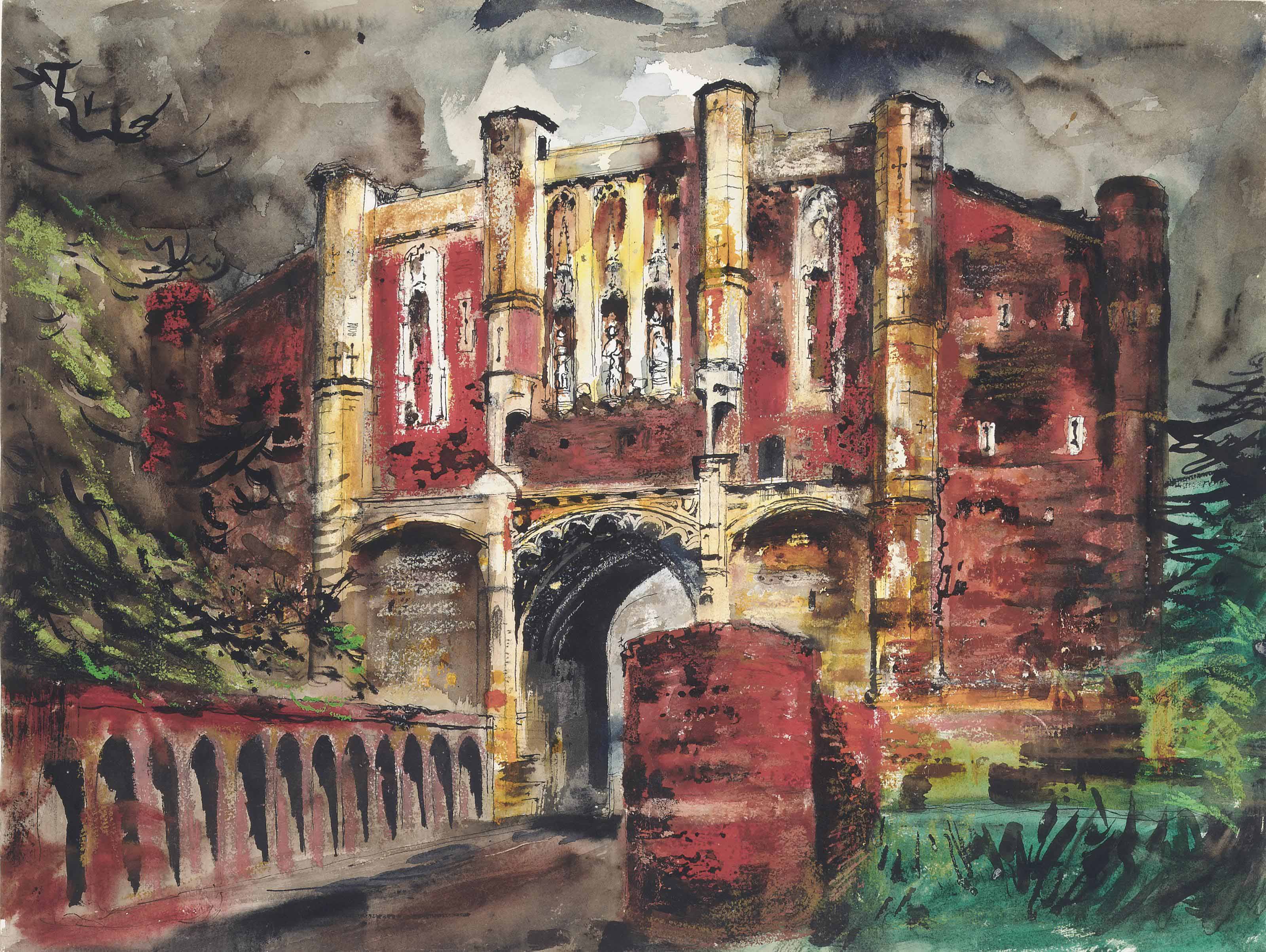 John Piper, C.H. (1903-1992) , Thornton Abbey Gateway | Christie's