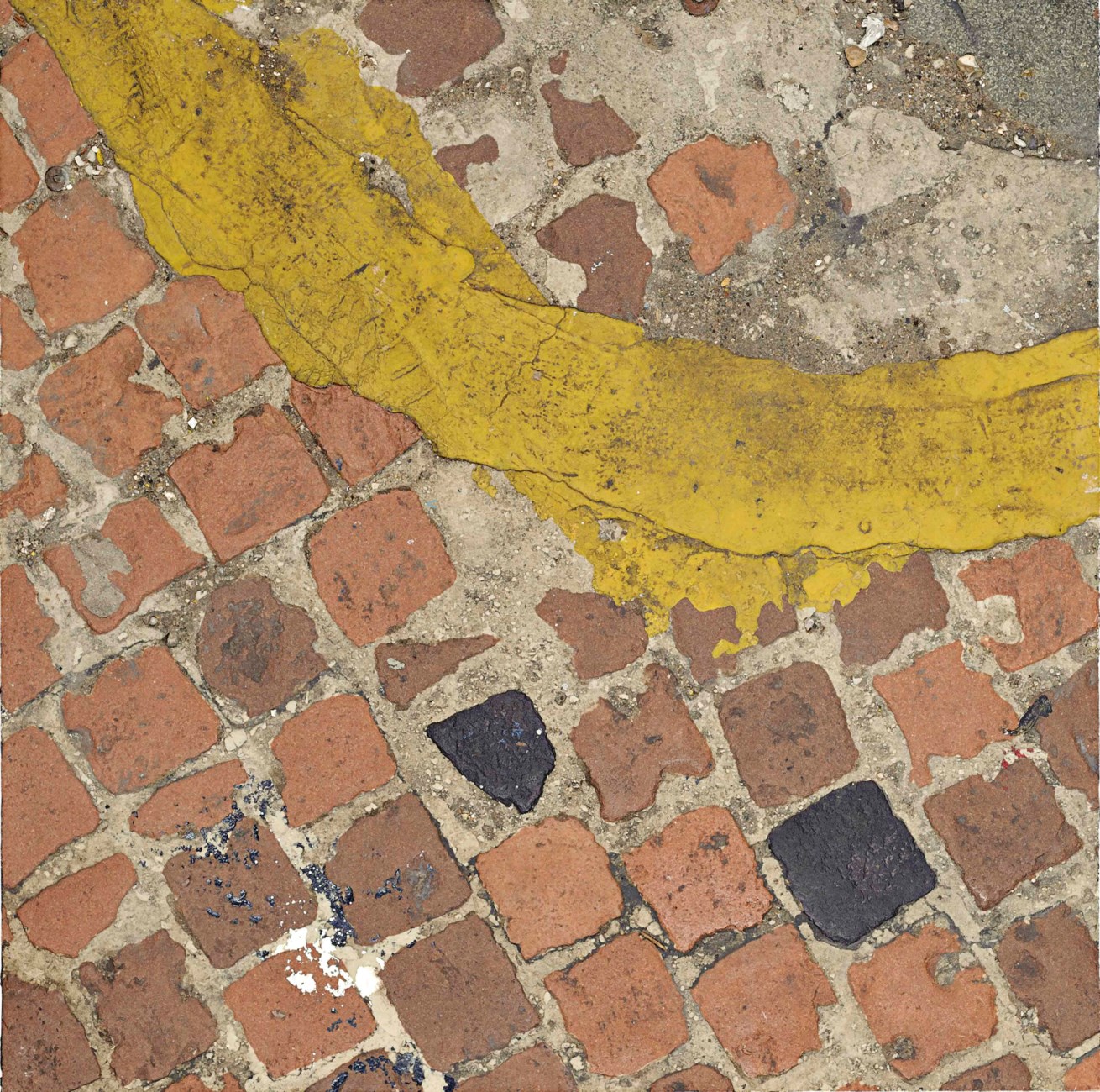 Boyle Family, Cobbles Study with Yellow Line, Concrete and Paint Traces ...