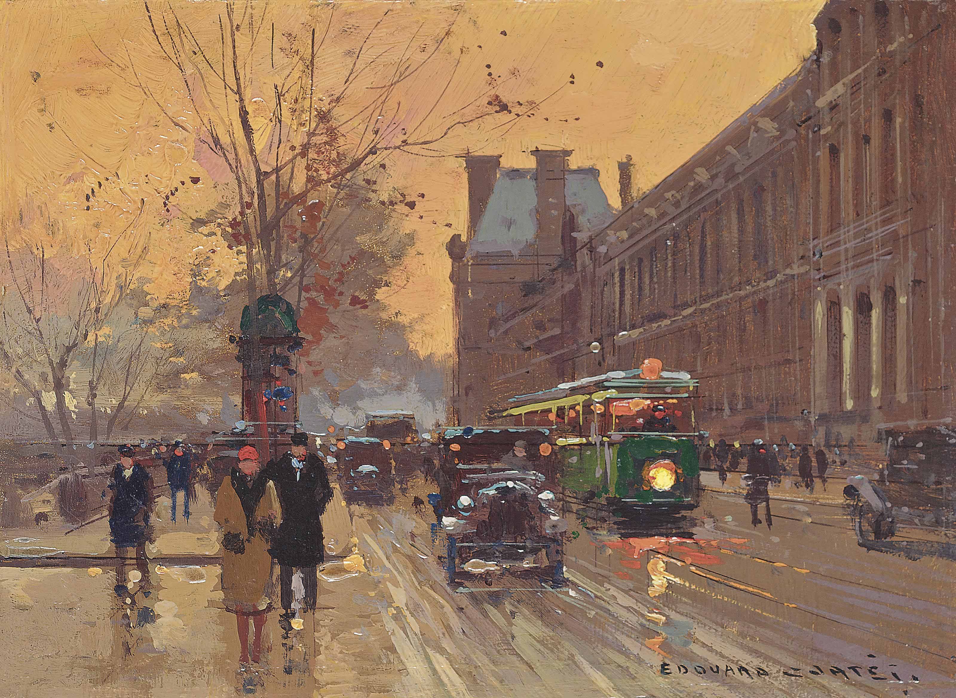 Edouard Leon Cortes Paintings In Rain - dolfnest