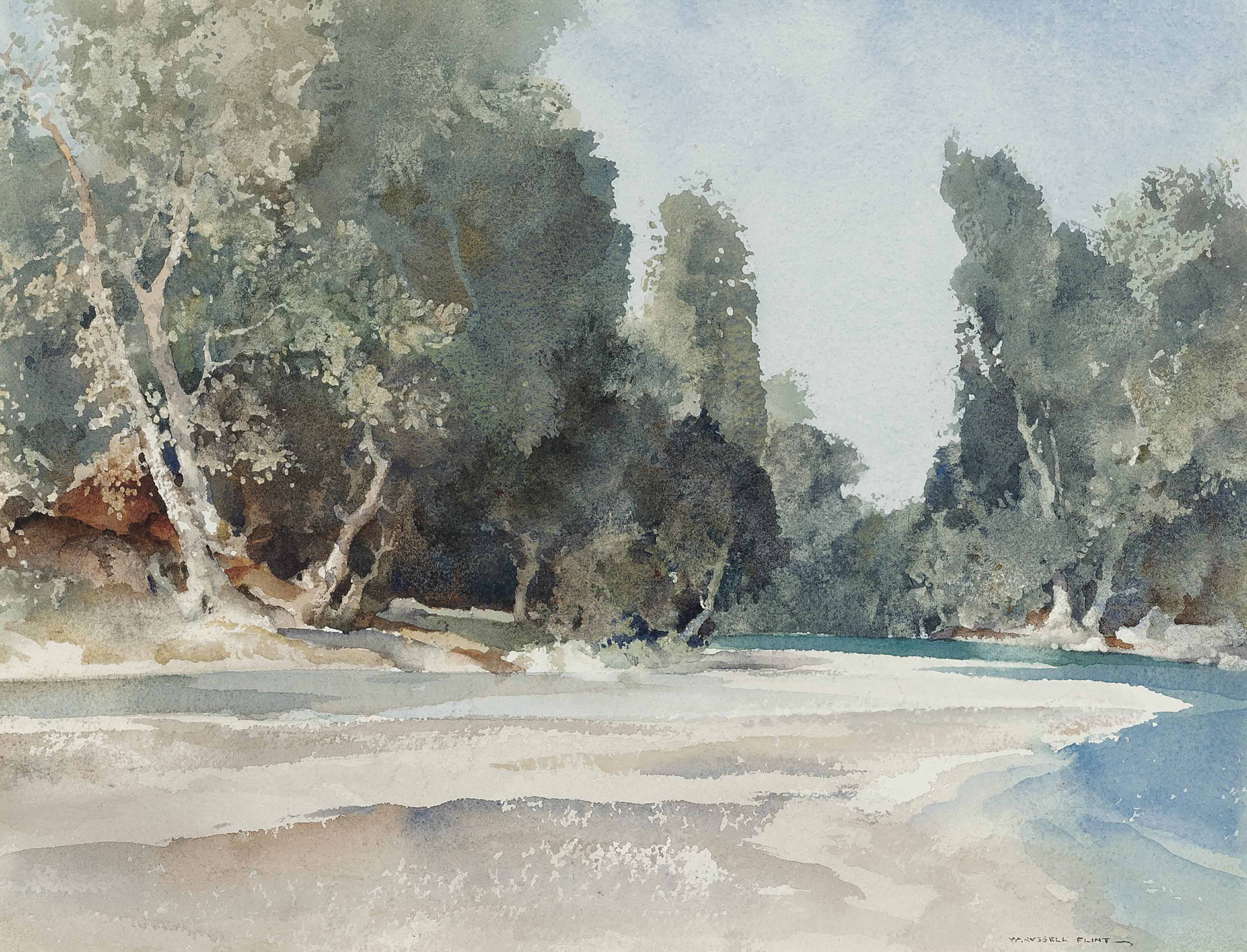 Sir William Russell Flint, R.A., P.R.W.S., R.S.W. (1880-1969) , On the ...