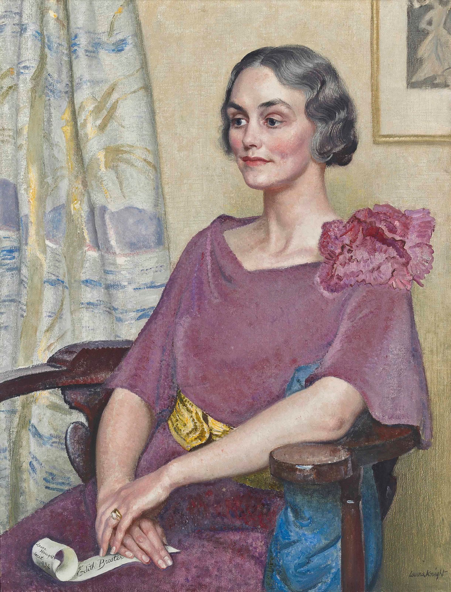 Dame Laura Knight, R.A., R.W.S. (1877-1970), Portrait of Edith Broster ...