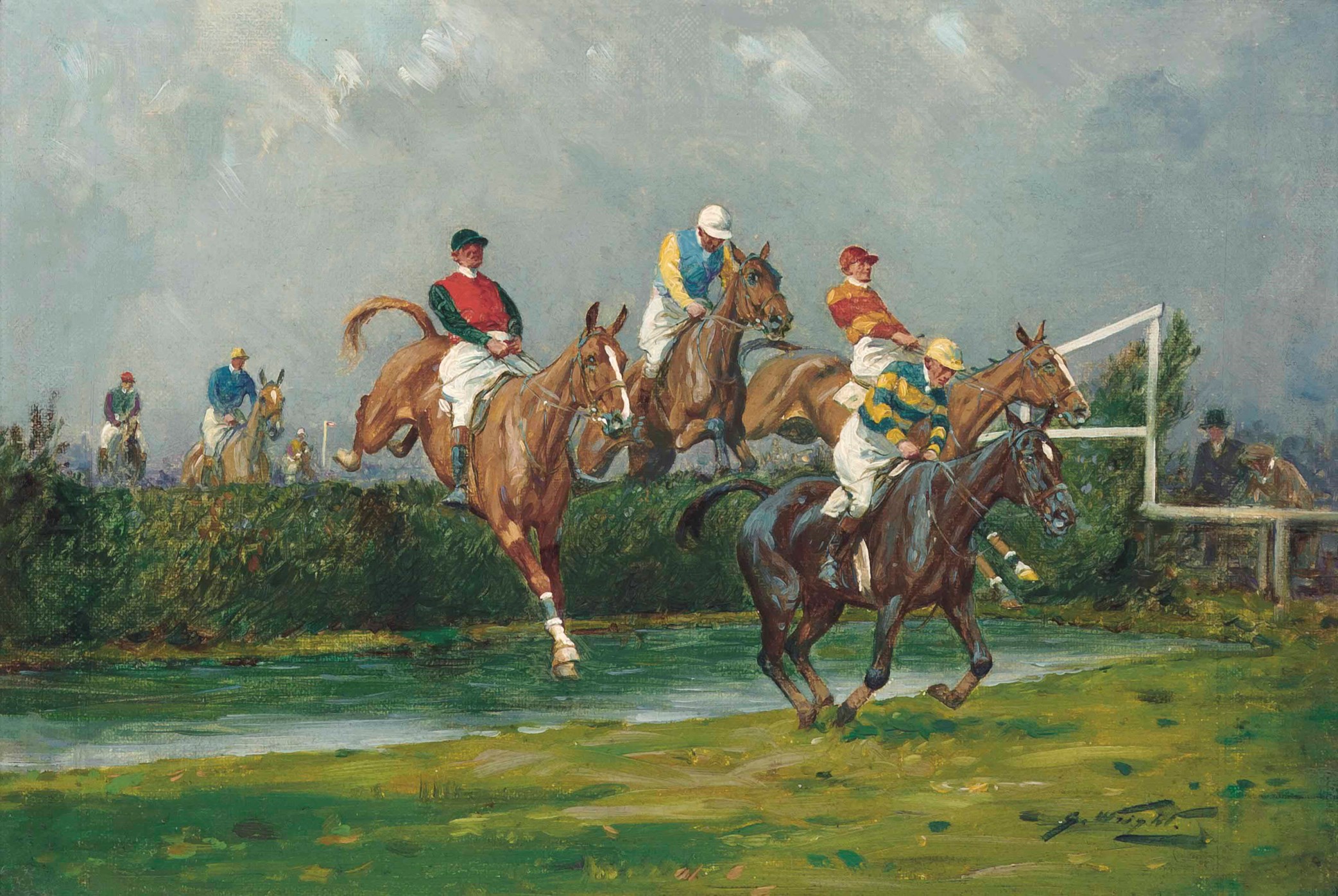 George Wright (1860-1942), The water jump | Christie's