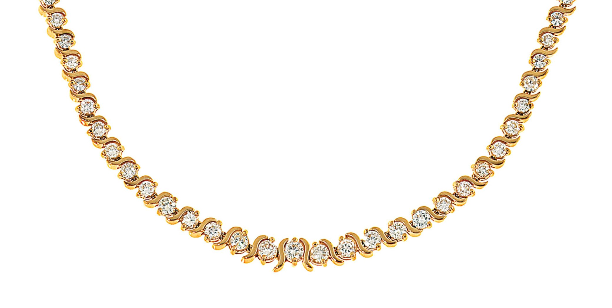 A diamond line necklace