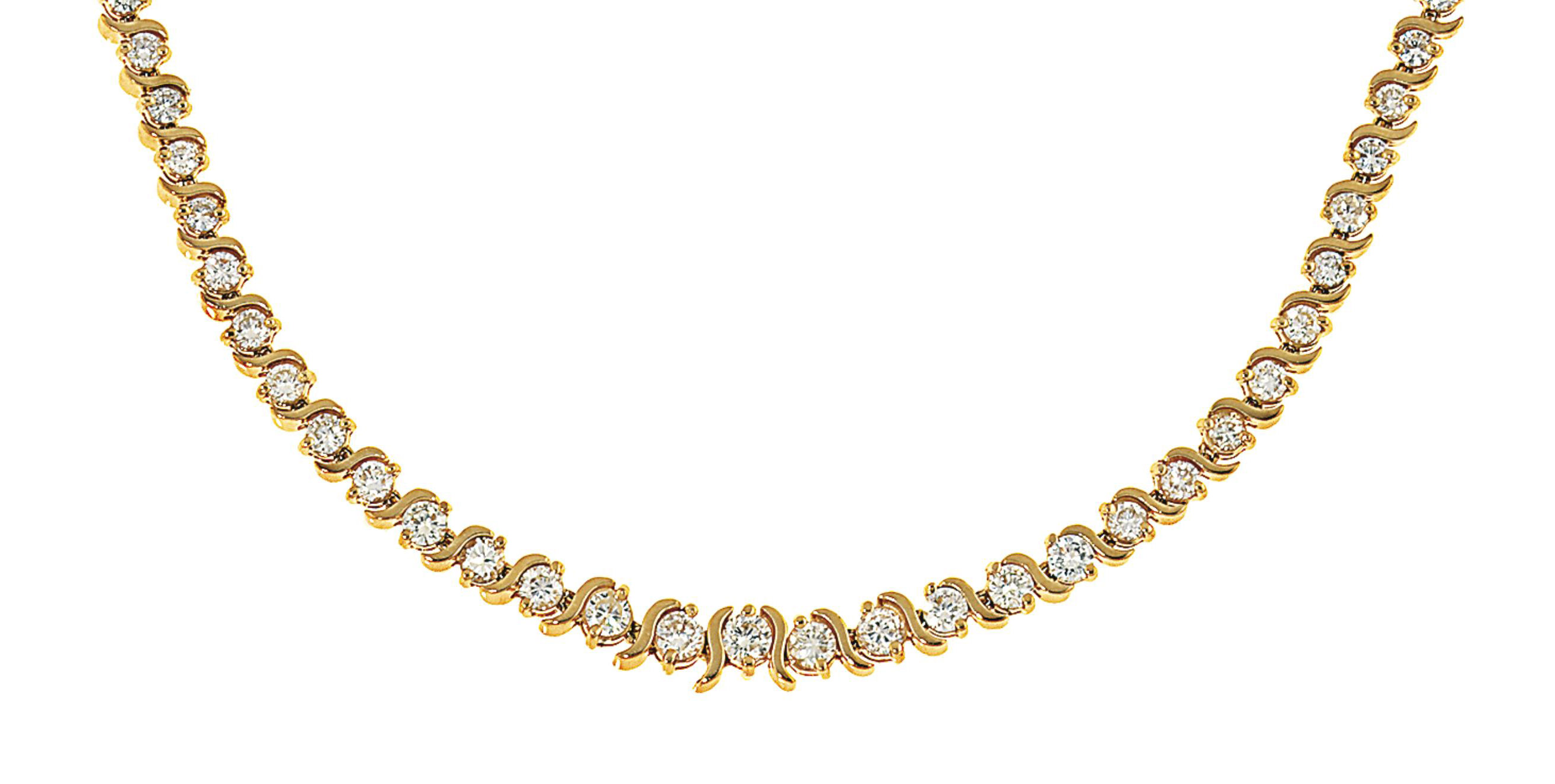 A diamond line necklace