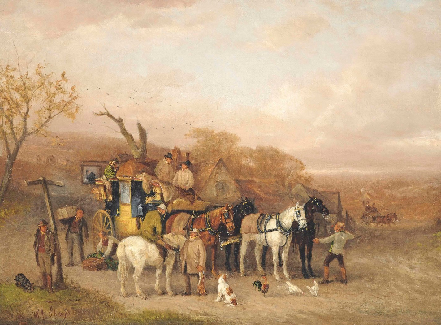 William Joseph Shayer (1811-1892), Dismounting from the coach | Christie's