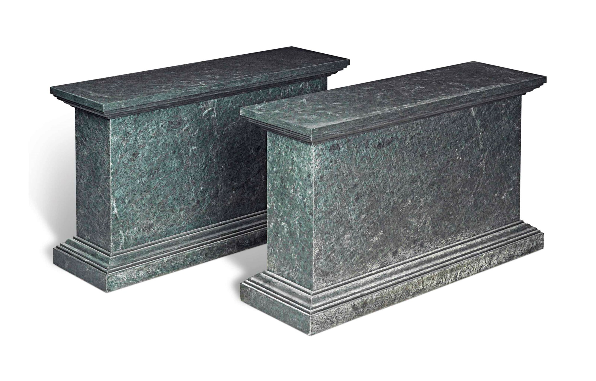 A PAIR OF GREEN MARBLE PLINTHS, SECOND HALF 20TH CENTURY | Christie's