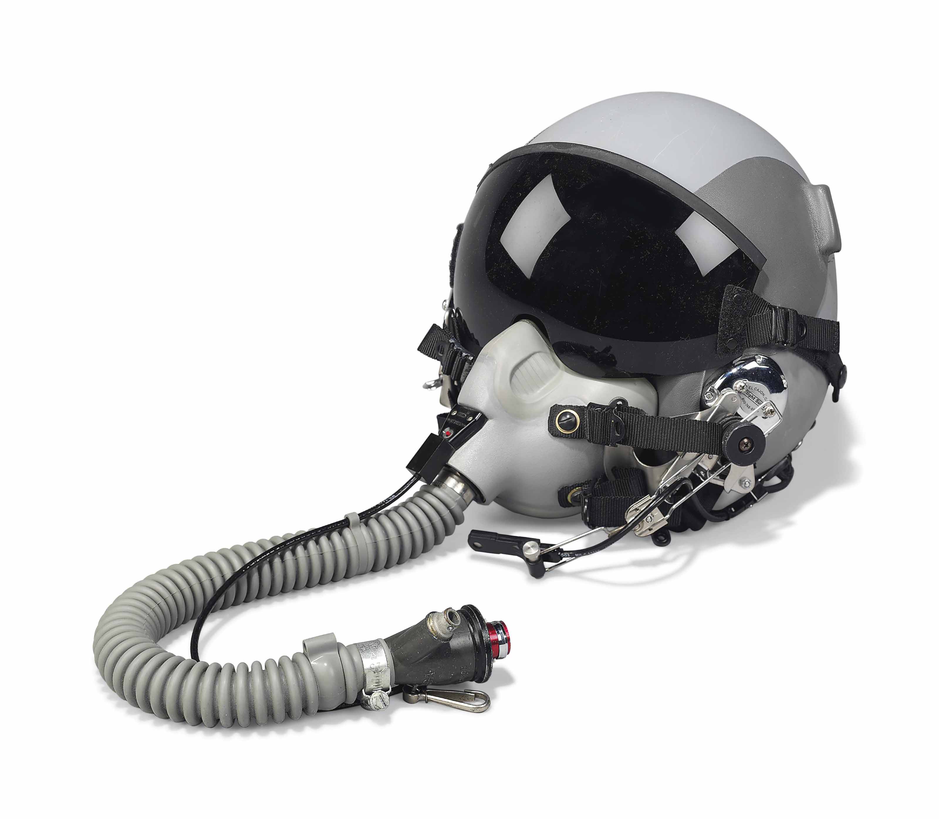 AN AMERICAN 'GENTEX' AND PLEXIGLASS PILOT'S HELMET
