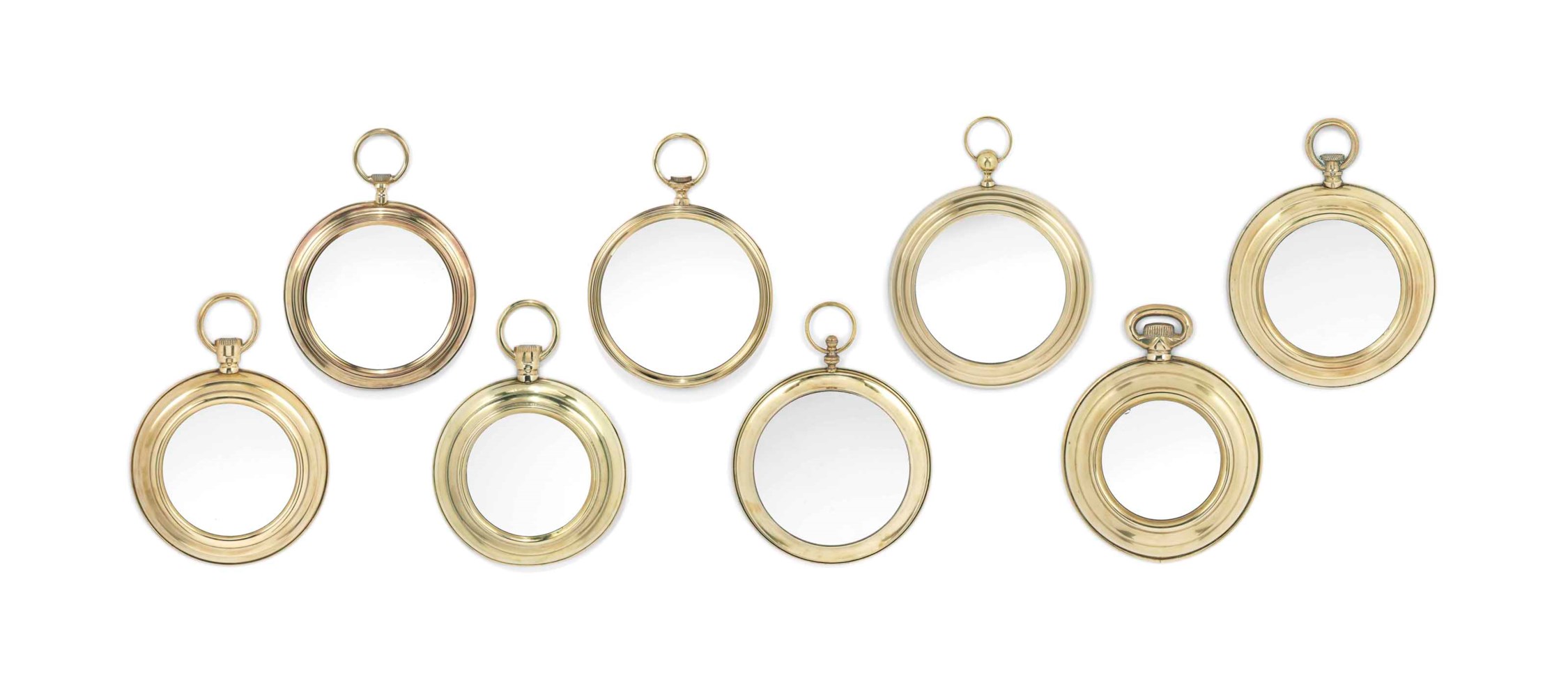 A GROUP OF EIGHT GILT-BRASS MIRRORS, 20TH CENTURY | Christie's