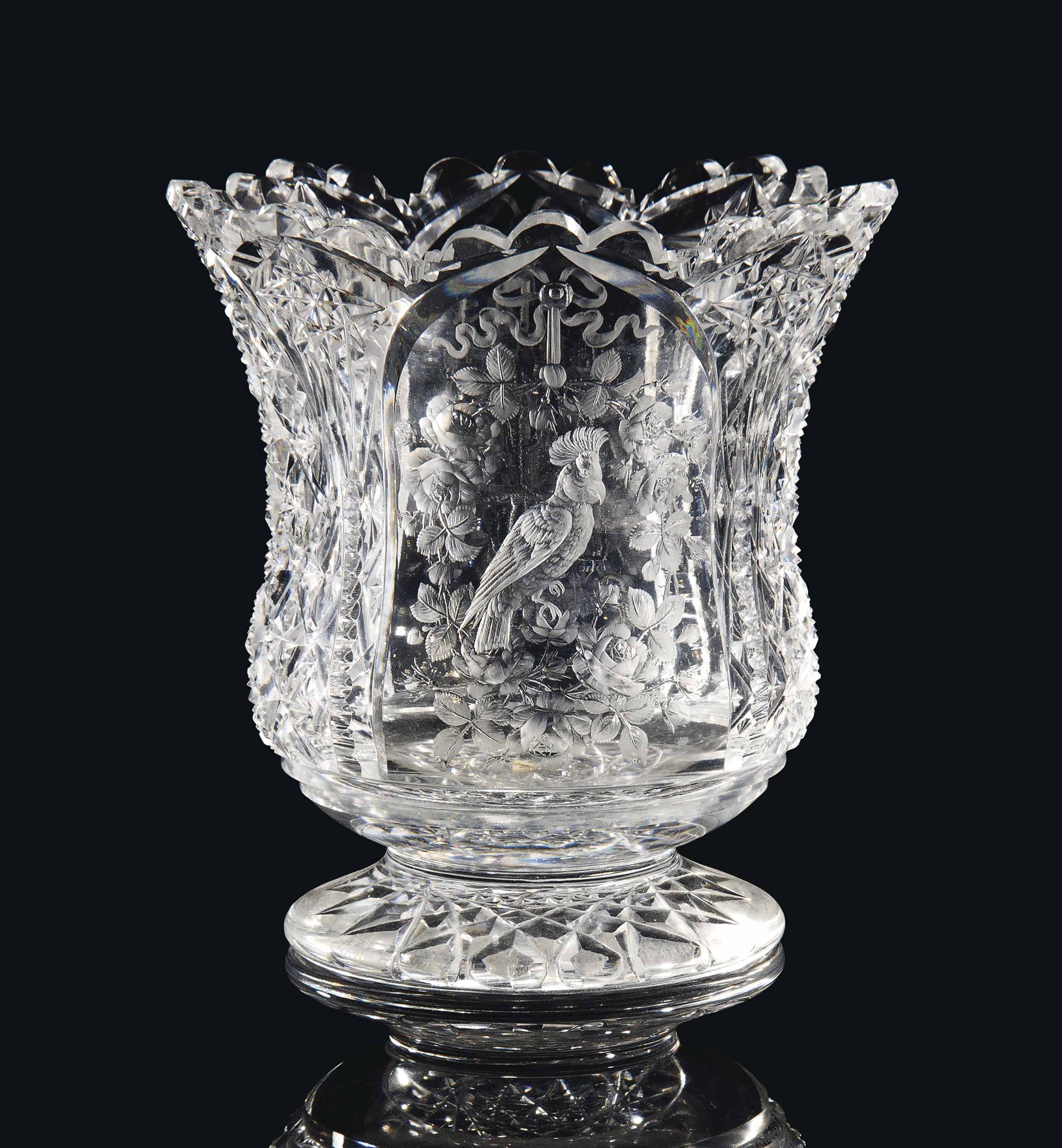 A STOURBRIDGE (WILLIAM FRITSCHE FOR THOMAS WEBB & SONS) CUT AND ...