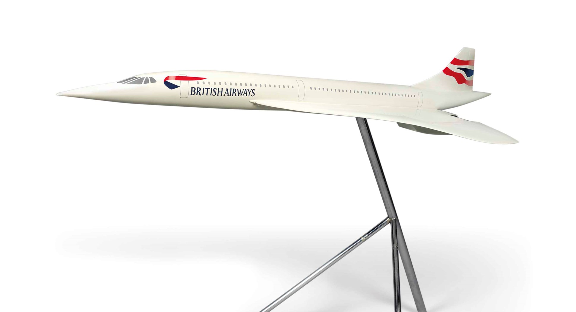 A LARGE 1/24th SCALE MODEL OF A BRITISH AIRWAYS CONCORDE, CIRCA 1975 ...