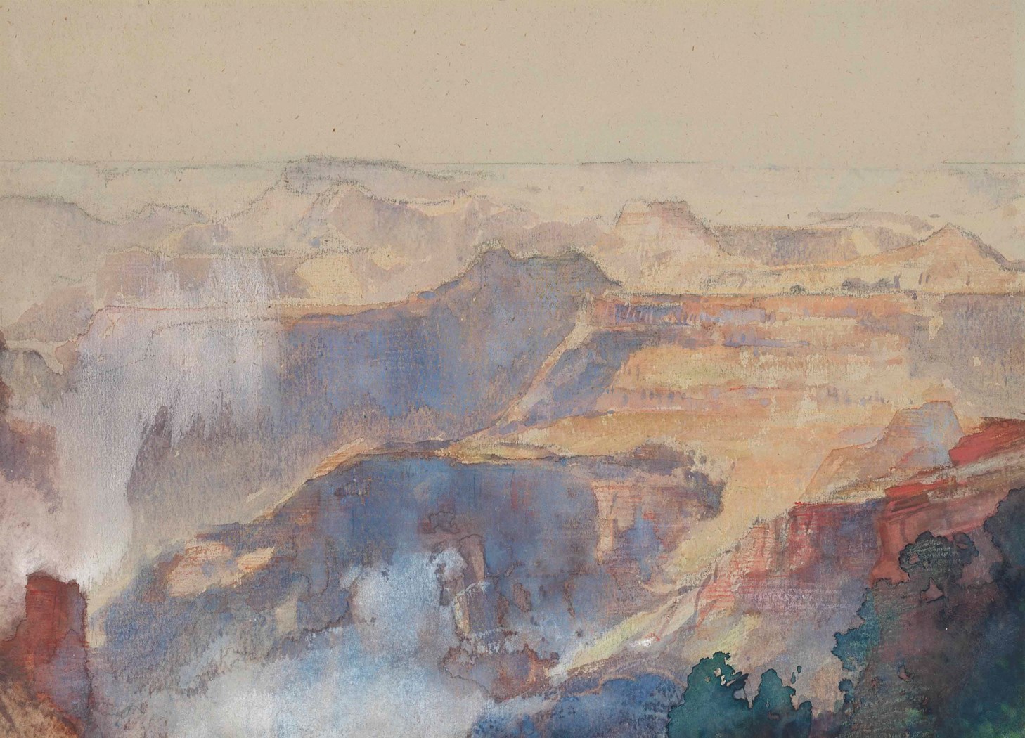 Cecil Arthur Hunt, V.P.R.W.S., R.B.A. (1873-1965), Above the Kaibab ...