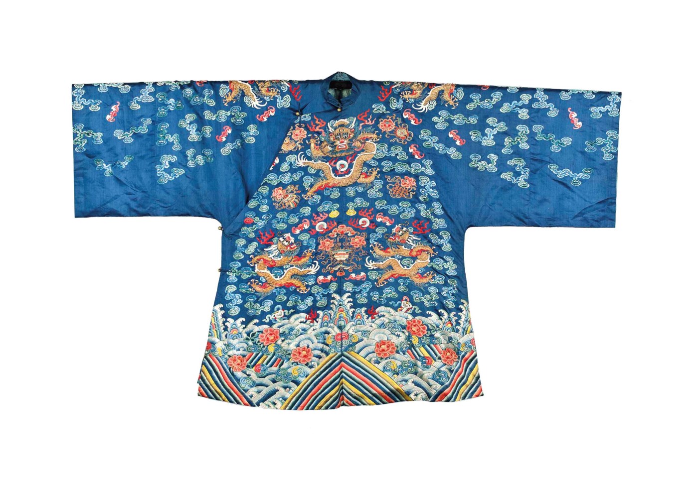 A CHINESE BLUE-GROUND 'DRAGON' ROBE, 19TH CENTURY | Christie's
