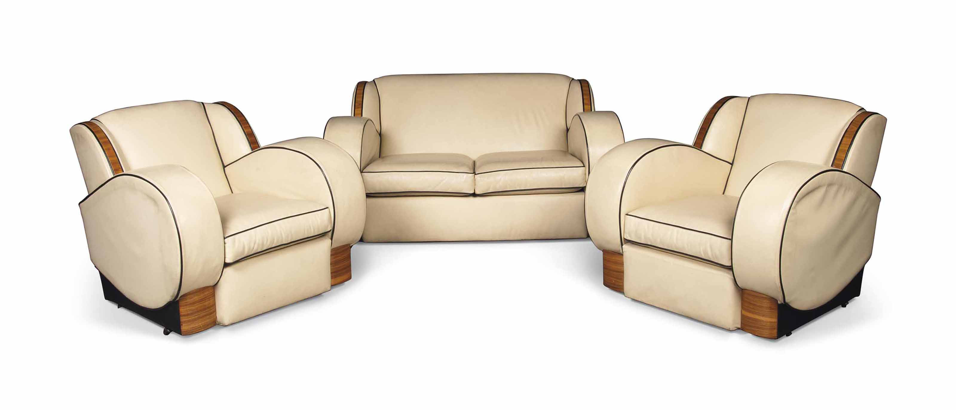 AN ENGLISH ART DECO THREE-PIECE SUITE , CIRCA 1930 | Christie's