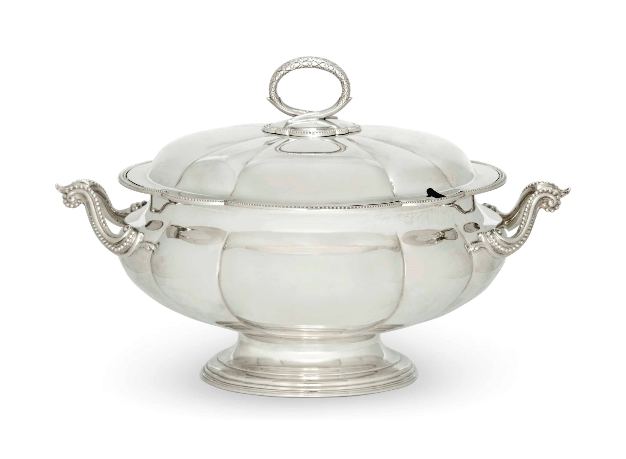 A VICTORIAN SILVER COVERED SOUP TUREEN, MARK OF FREDERICK ELKINGTON ...