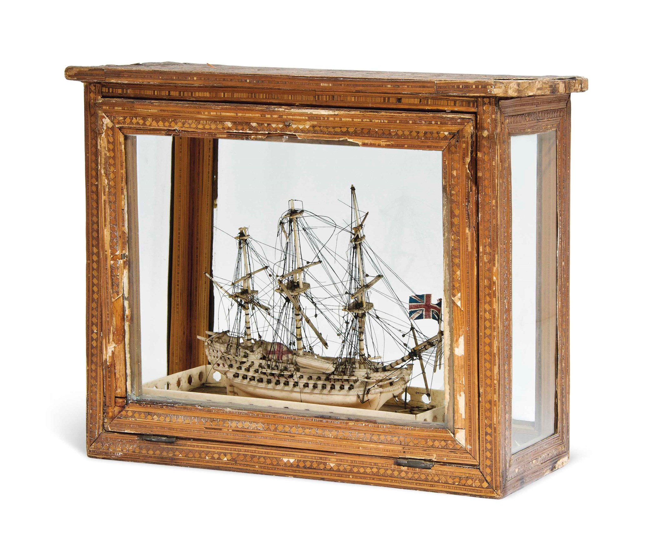 A NAPOLEONIC FRENCH PRISONER-OF-WAR BONE SHIP MODEL, EARLY 19TH CENTURY ...