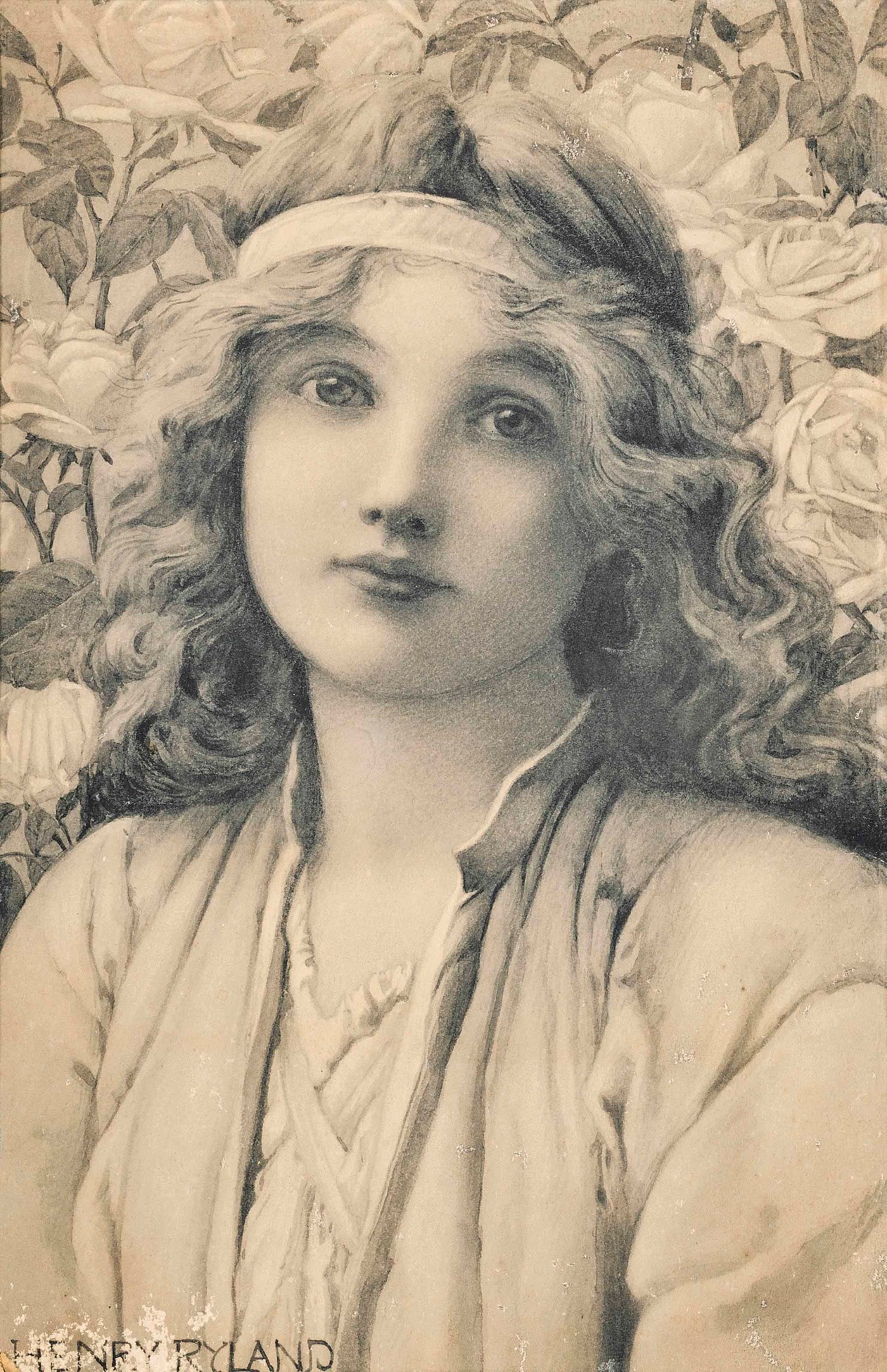 Henry Ryland, R.I. (1856-1924), The rose maiden | Christie's