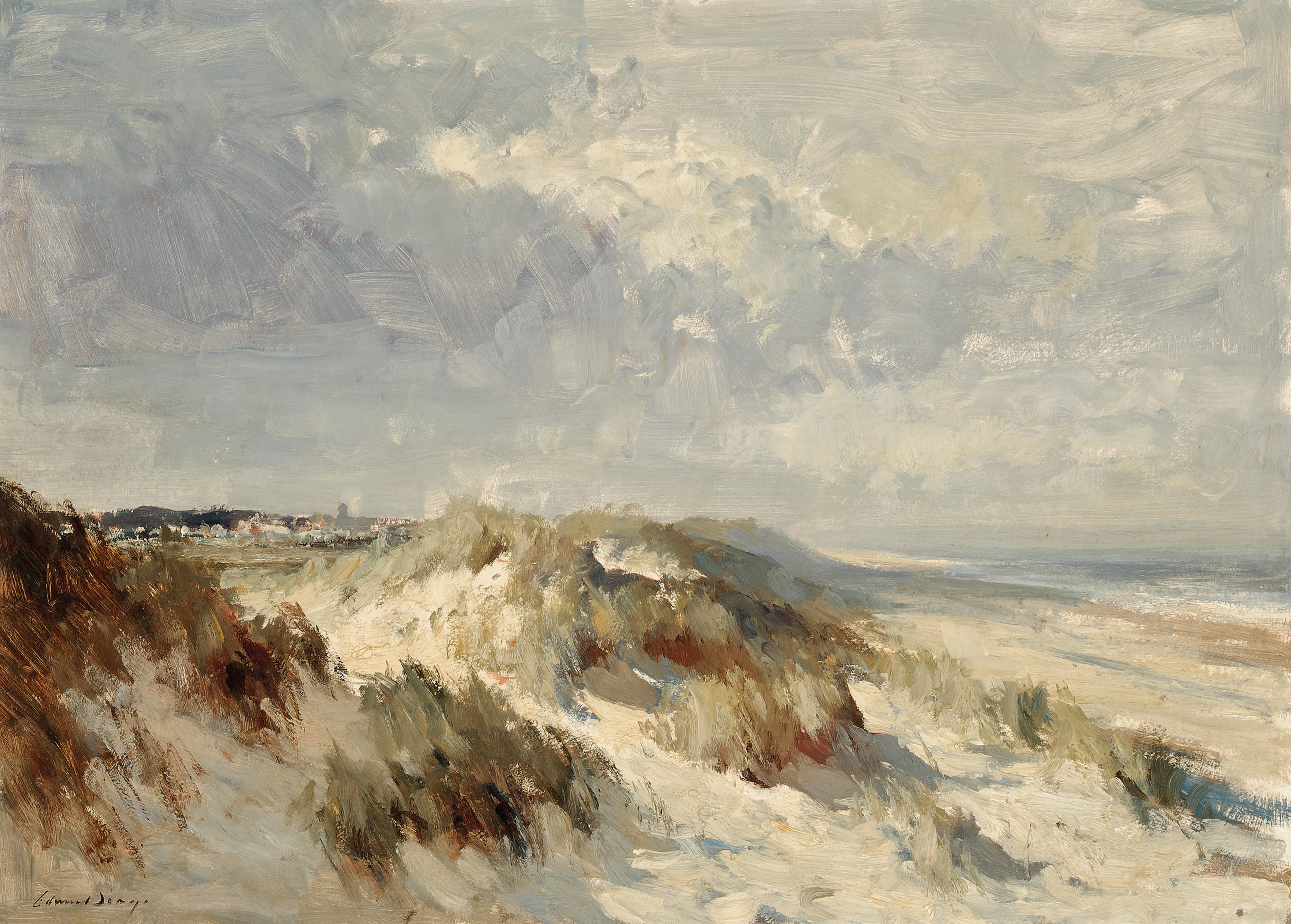 Edward Seago, R.W.S., R.B.A. (1910-1974), Sand dunes on the Norfolk ...