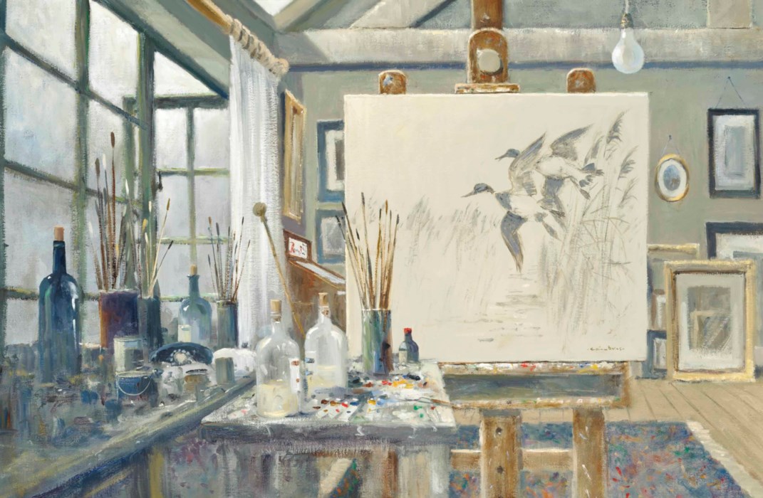 Colin W. Burns (b. 1944), The artist's studio | Christie's